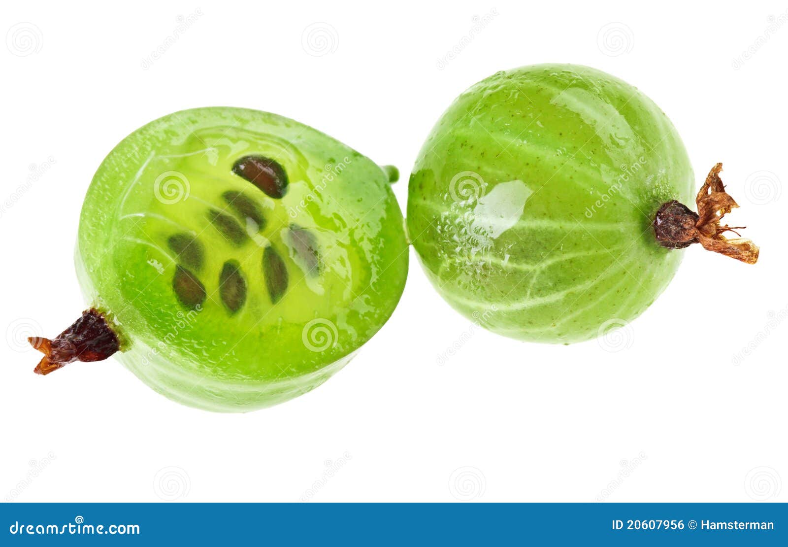 Whole and Cross-section of Gooseberry Fruit Stock Photo - Image of meal ...