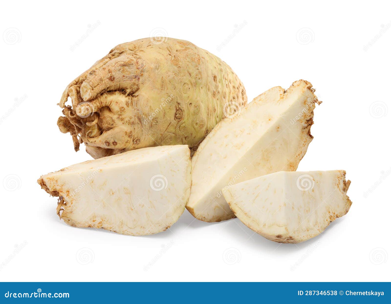Whole and Cut Celery Roots Isolated on White Stock Photo - Image of ...