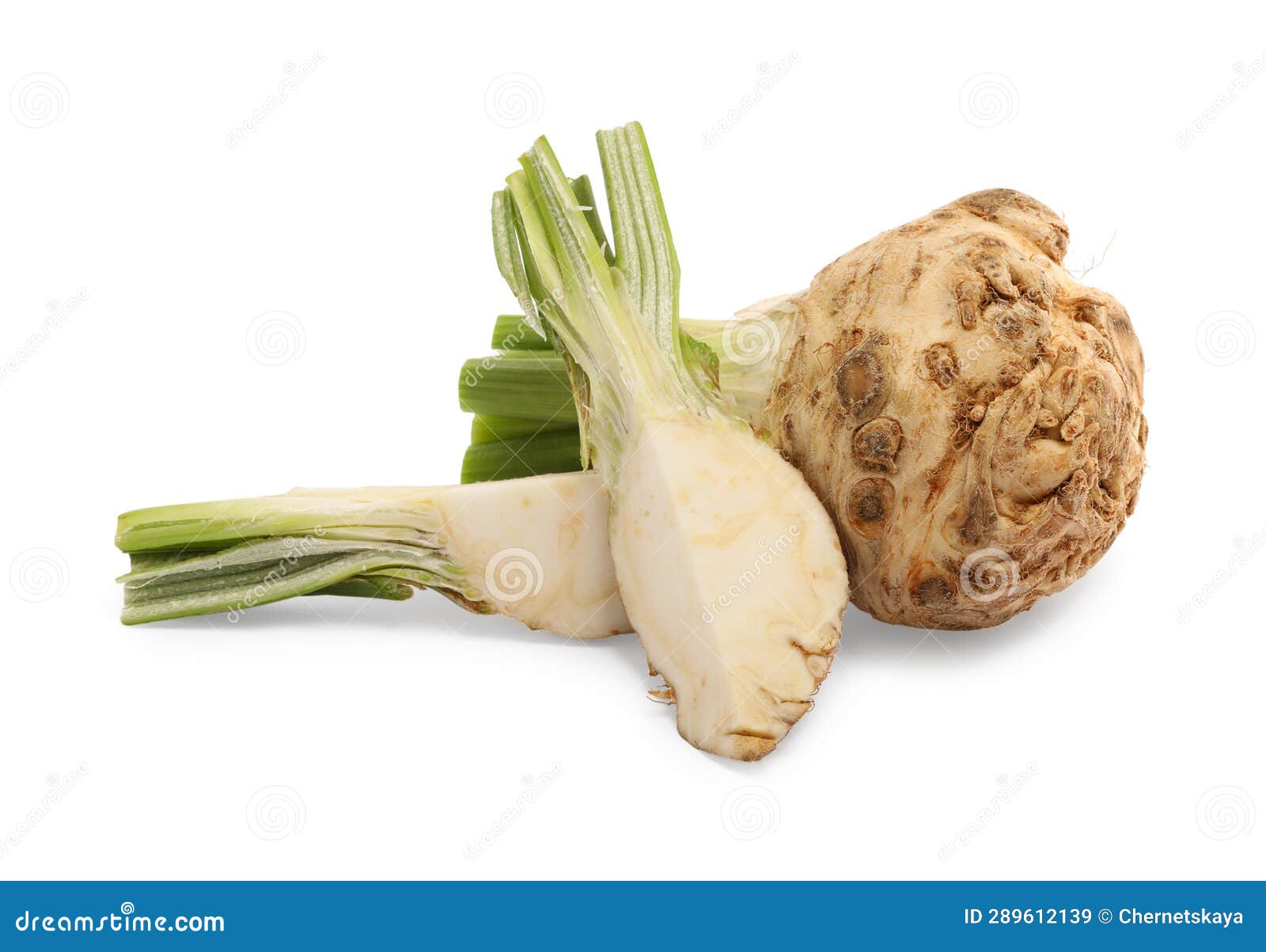 Whole and Cut Celery Roots Isolated on White Stock Image - Image of ...