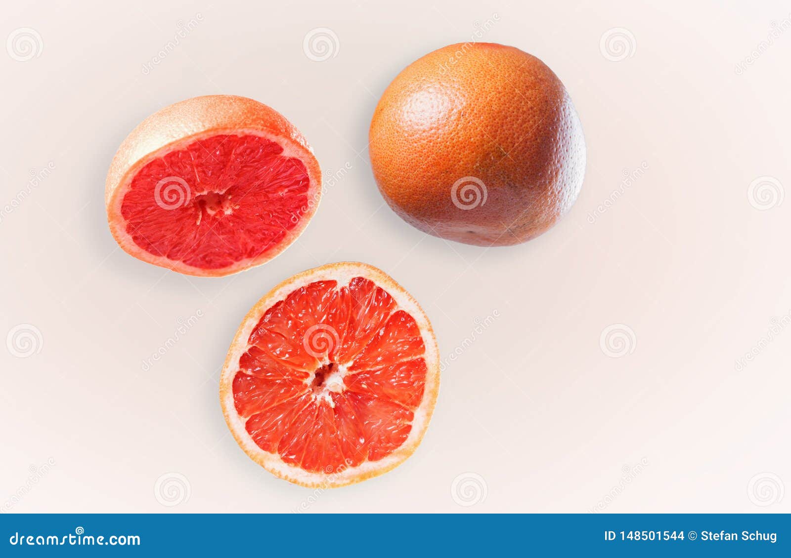Grapefruit Composition - Whole and Uncut Fruits Stock Photo - Image of ...