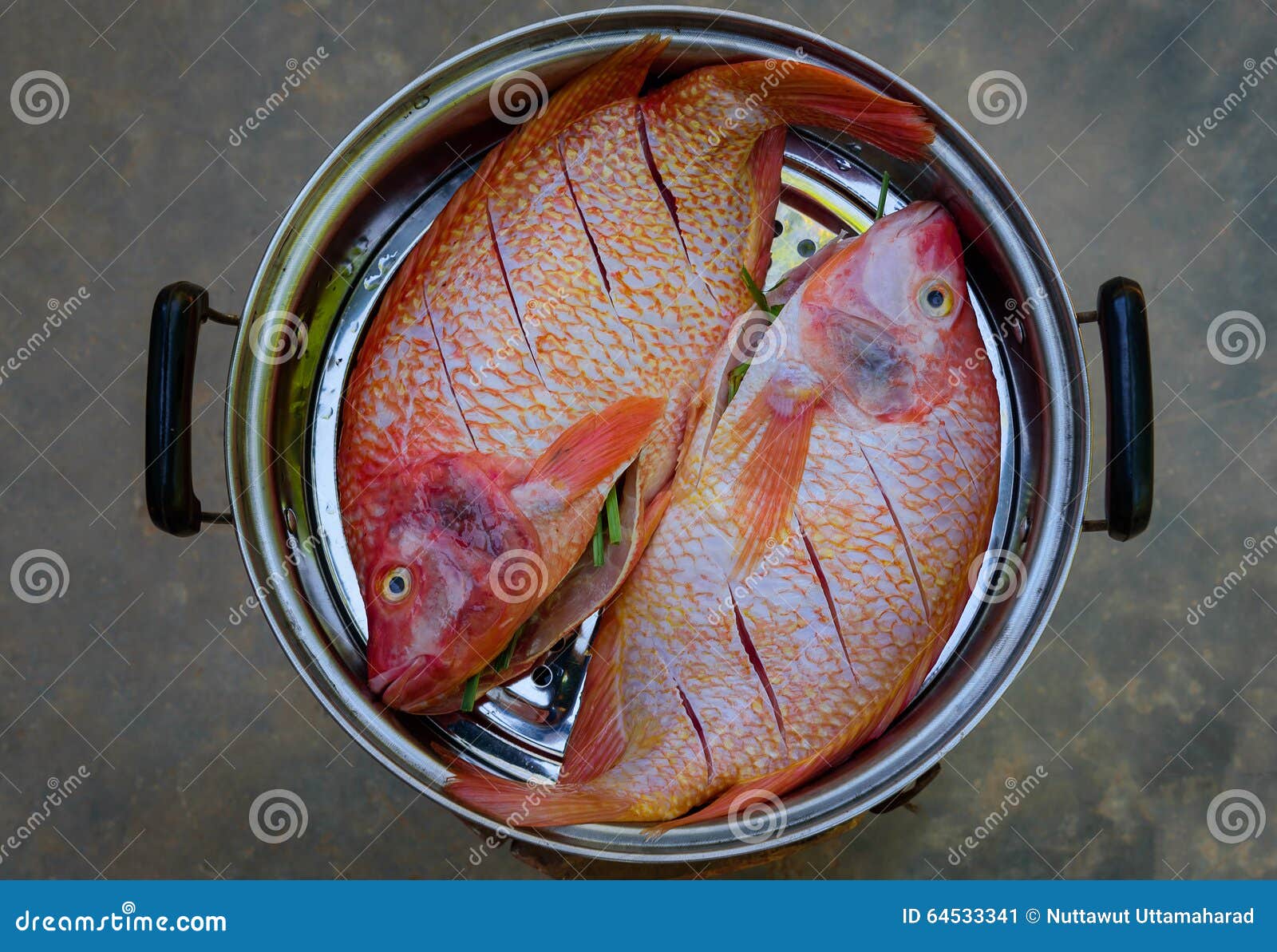 Whole Fish Steamed in the Steam Pot Stock Image - Image of steamer ...