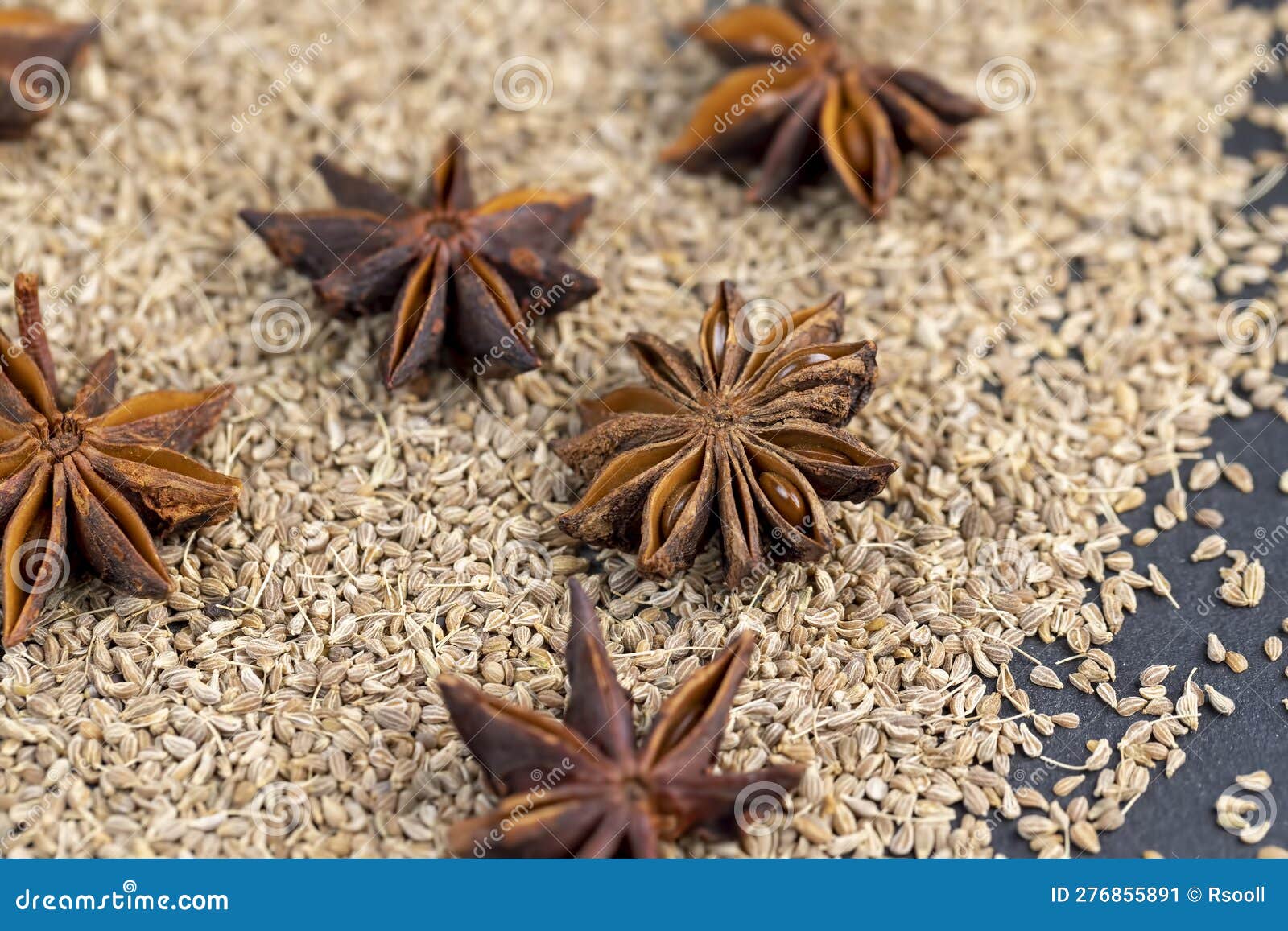 Whole Fragrant Star-shaped Anise Spices Stock Image - Image of natural ...