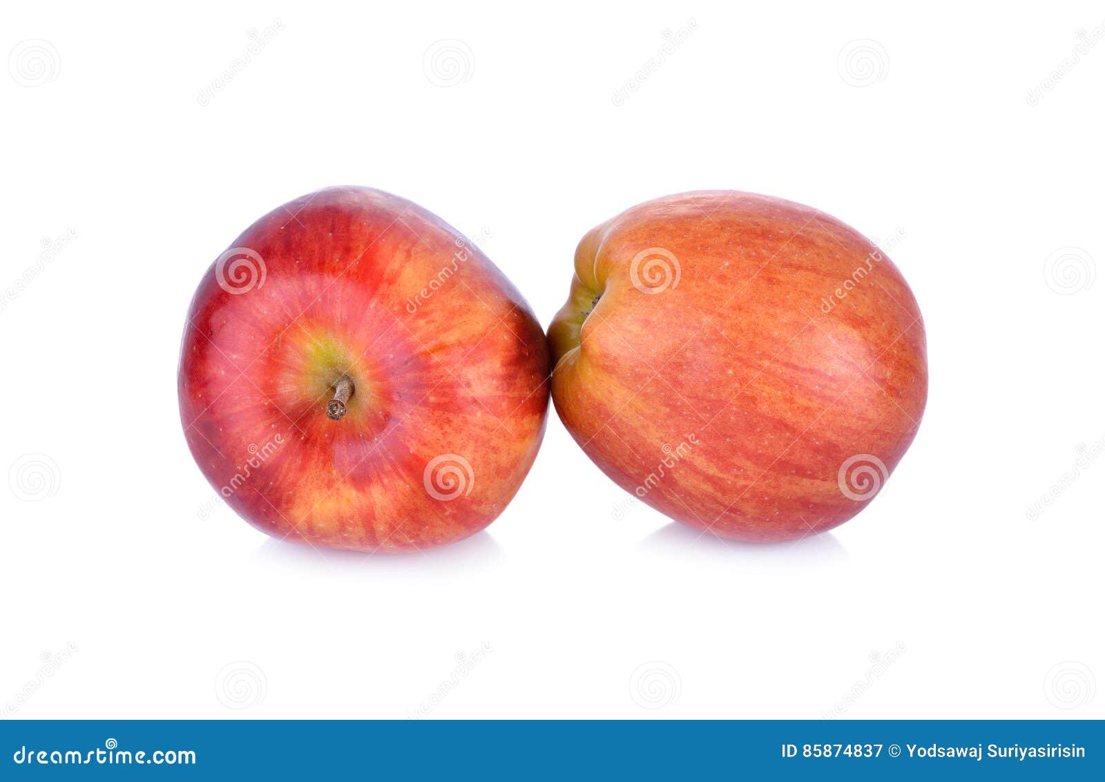Whole Fresh Apple on White Background Stock Image - Image of food ...