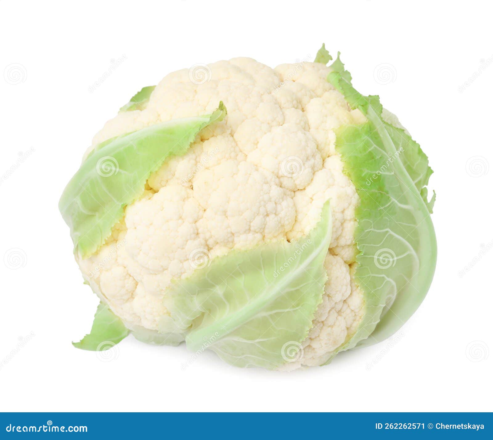Whole Fresh Raw Cauliflower Isolated on White Stock Image - Image of ...