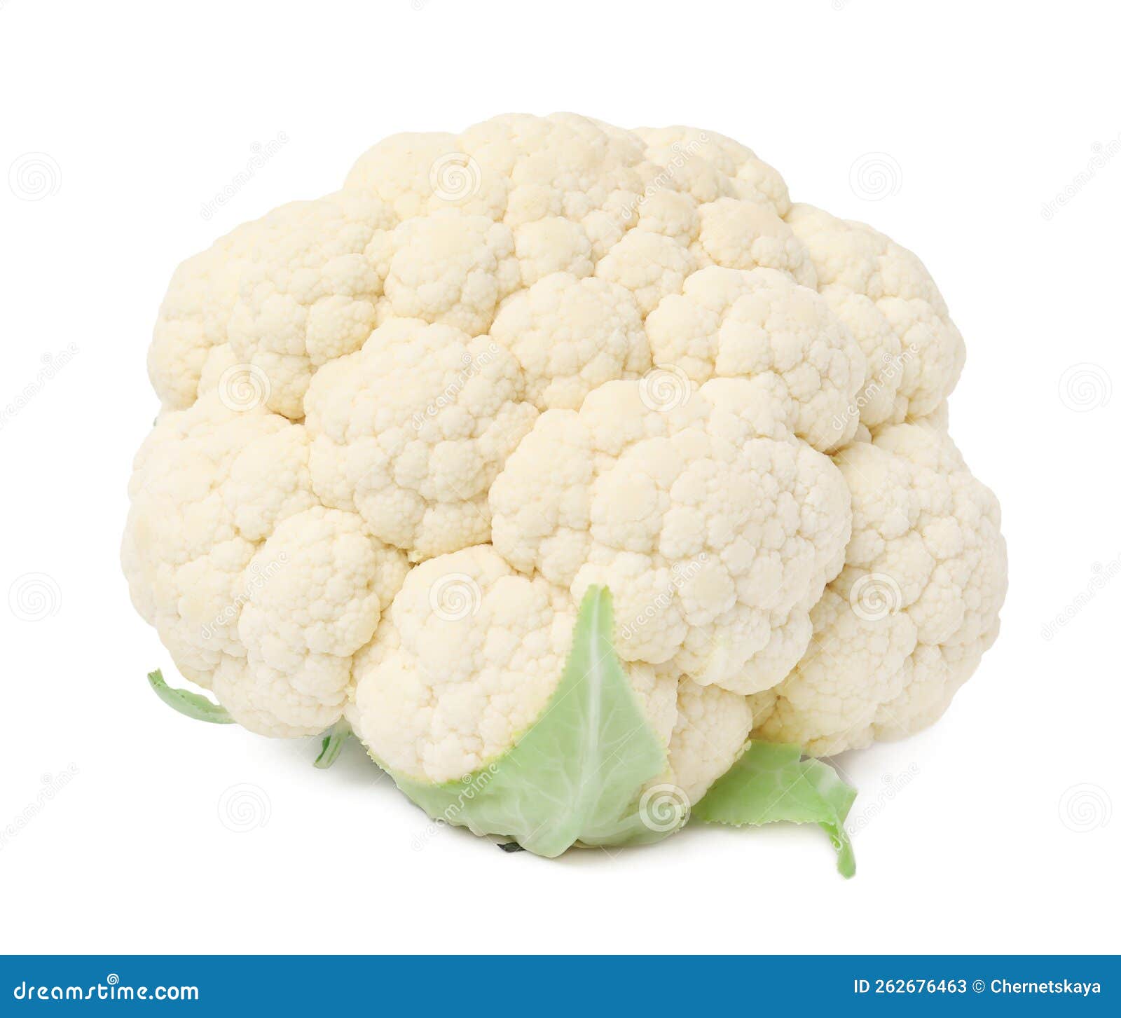 Whole Fresh Raw Cauliflower Isolated on White Stock Image - Image of ...