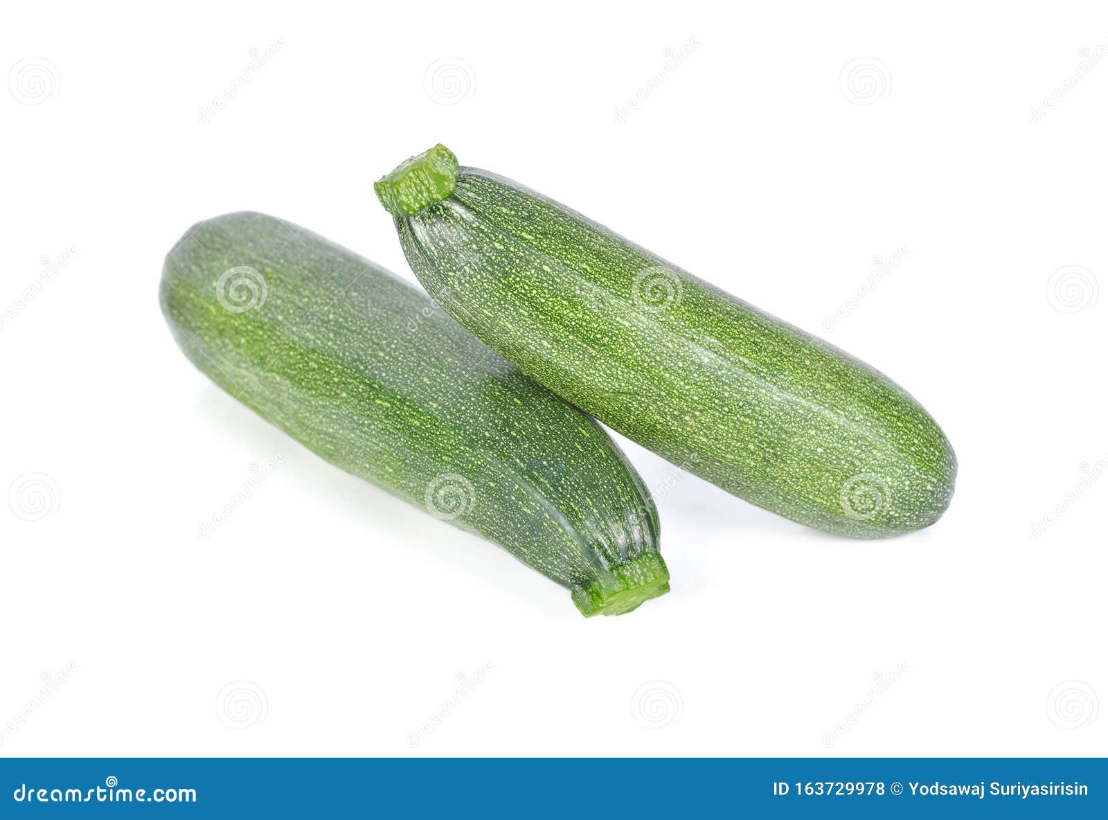 Whole Fresh Zucchini on White Background Stock Photo - Image of food ...