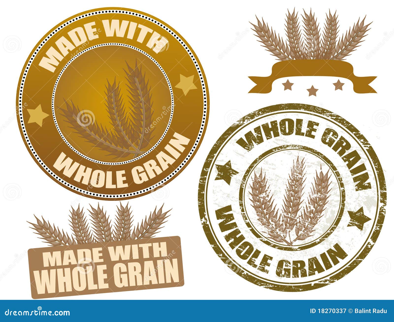 Whole Grain stock vector. Illustration of gluten, barley - 18270337