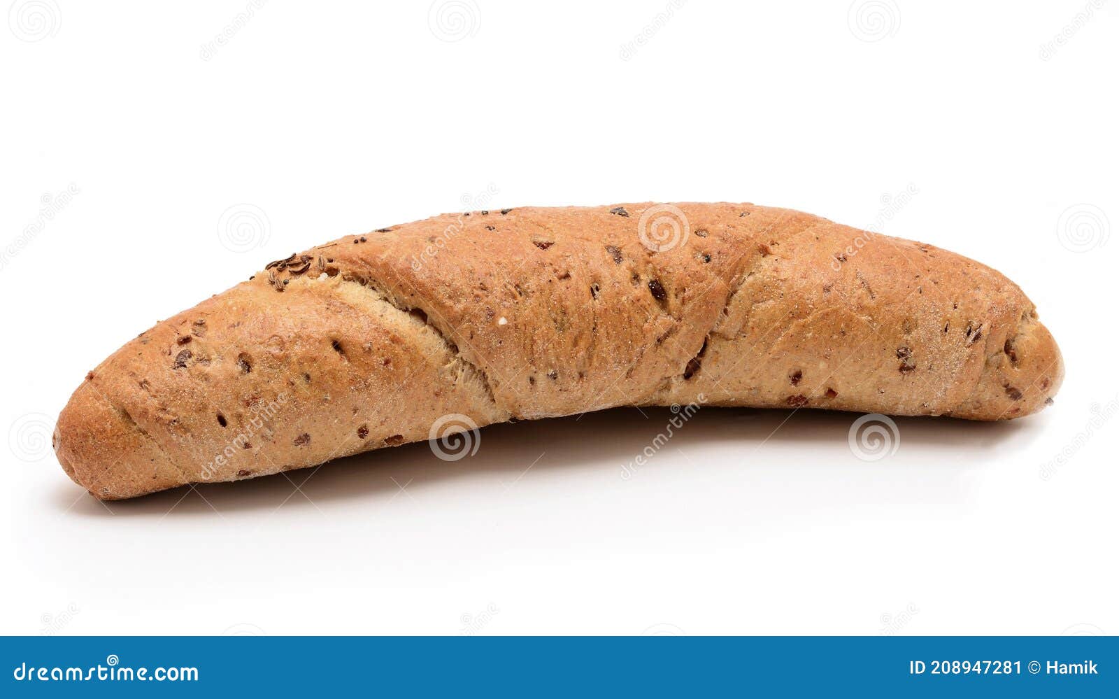 Whole grain bread roll stock image. Image of cereal - 208947281
