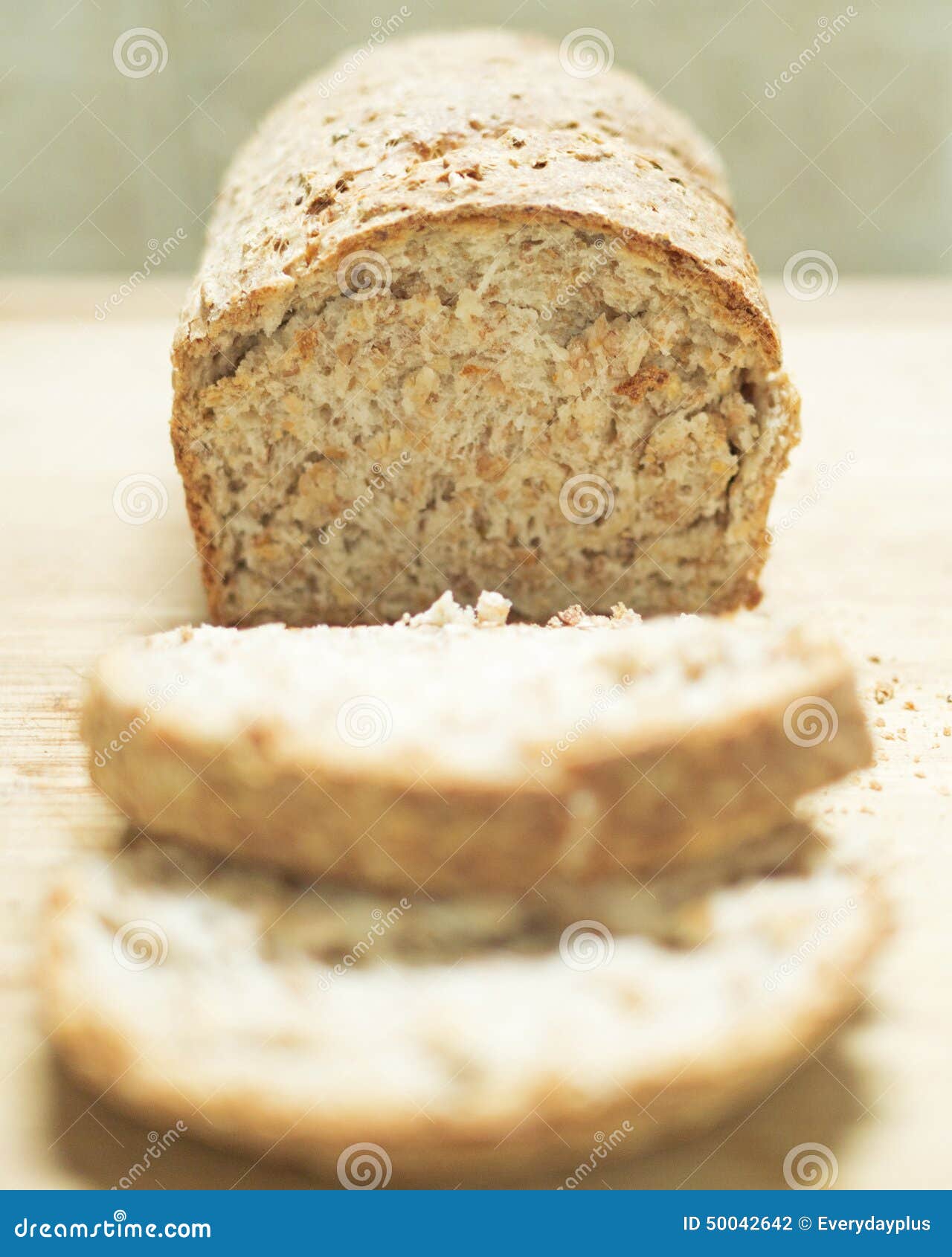Whole grain bread stock photo. Image of loaf, bake, food - 50042642