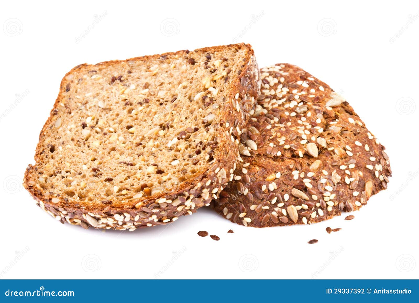 Whole grain bread slices stock photo. Image of dark, baker - 29337392