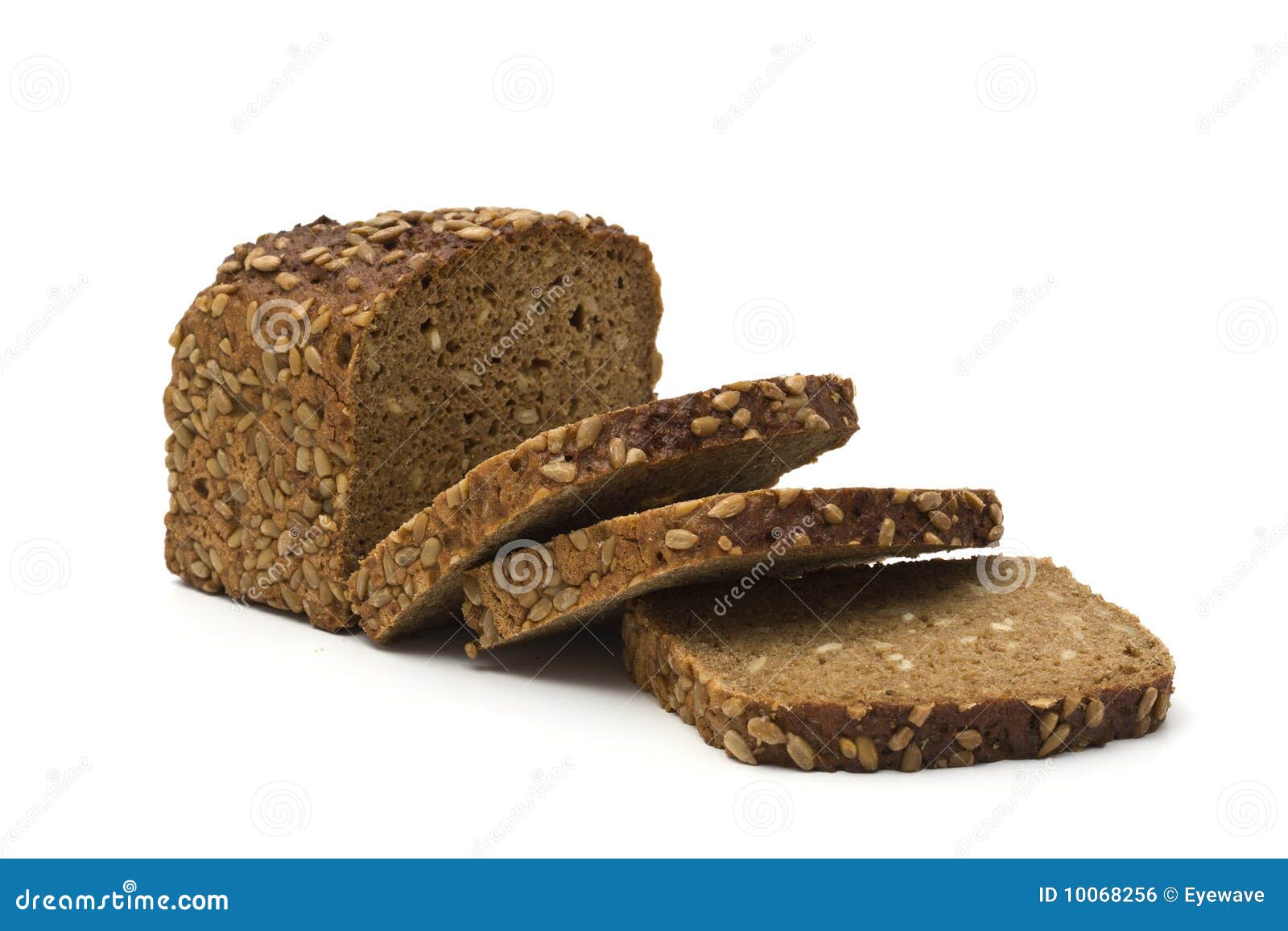 Whole grain brown bread stock photo. Image of bread, eating - 10068256
