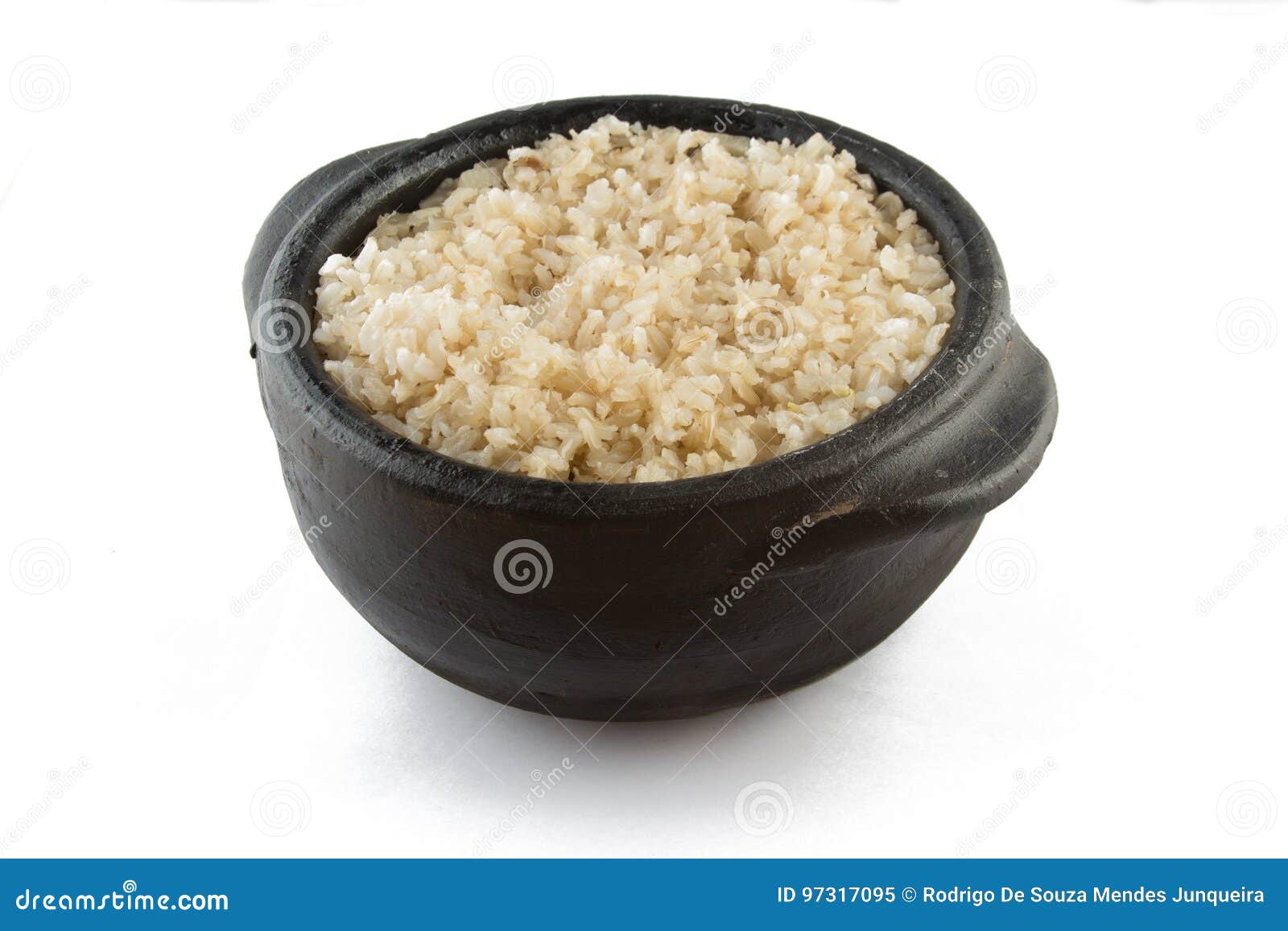 Whole Grain Brown Rice Cooked. Integral Stock Image - Image of organic ...