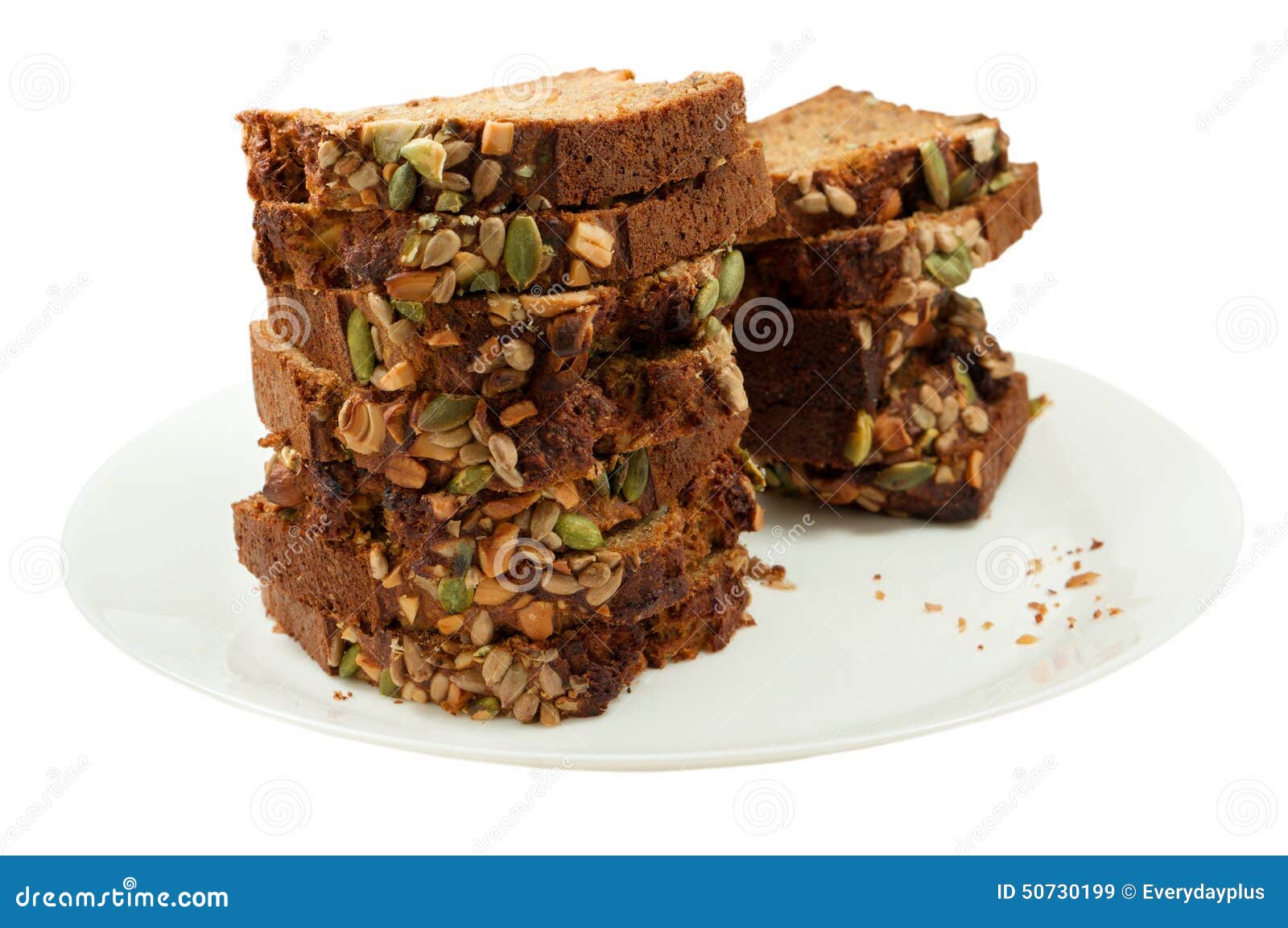 Whole Grain Cake Isolated on White Stock Image - Image of brown ...