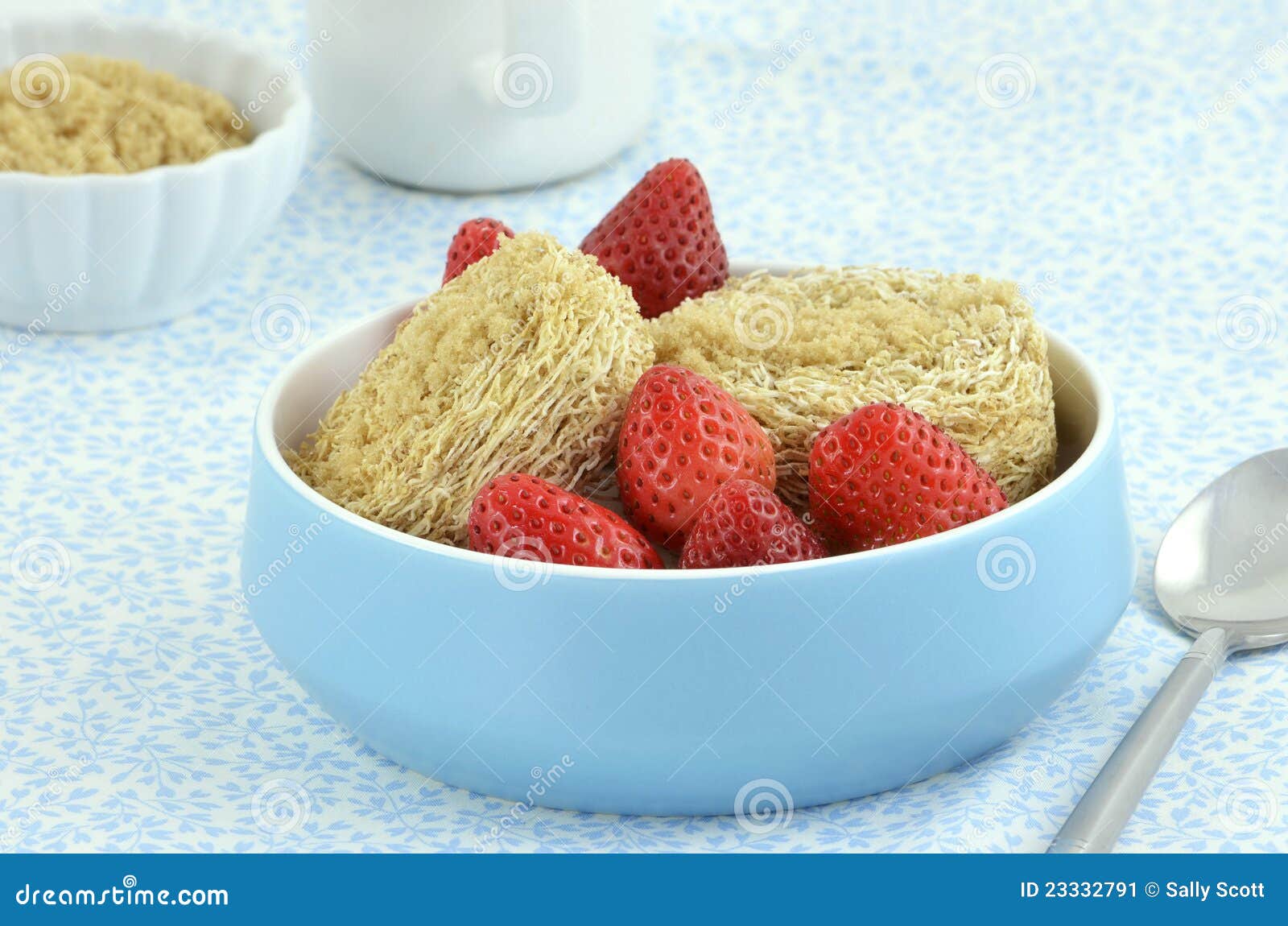 Whole Grain Cereal Biscuits with Strawberries Stock Image - Image of ...