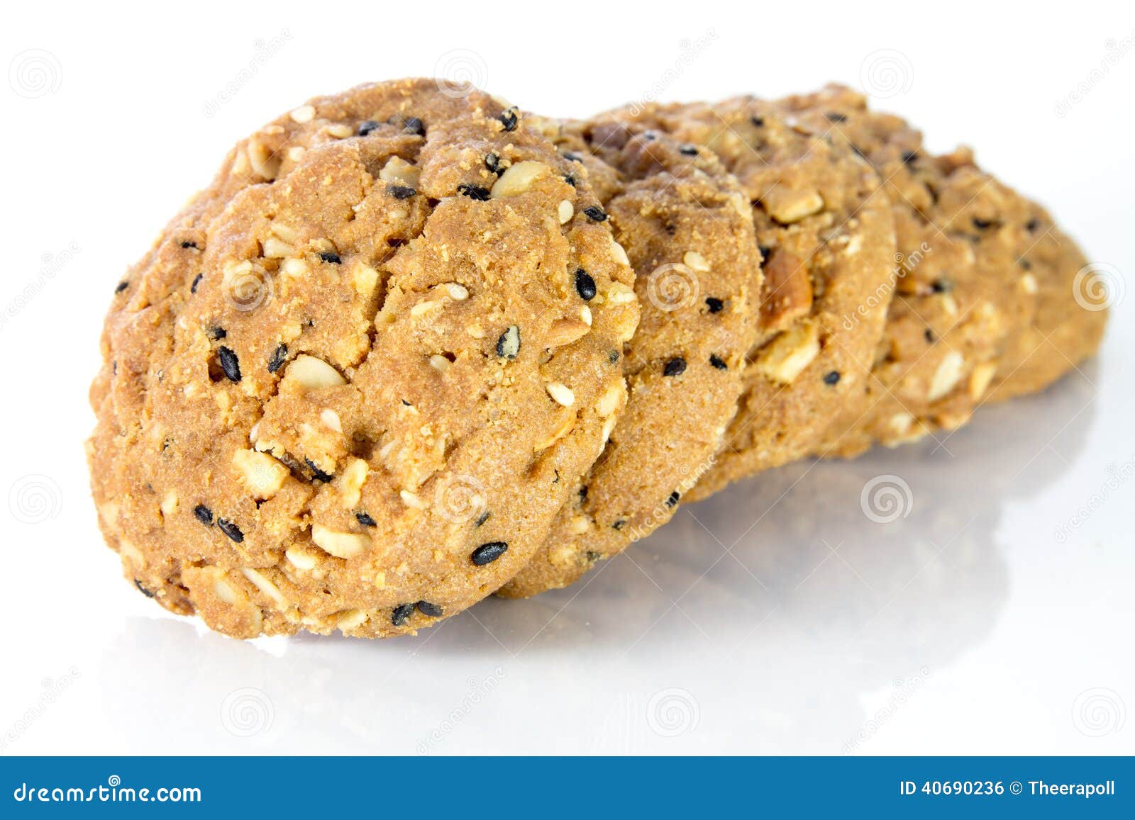 Whole grain cookies stock photo. Image of dessert, closeup - 40690236