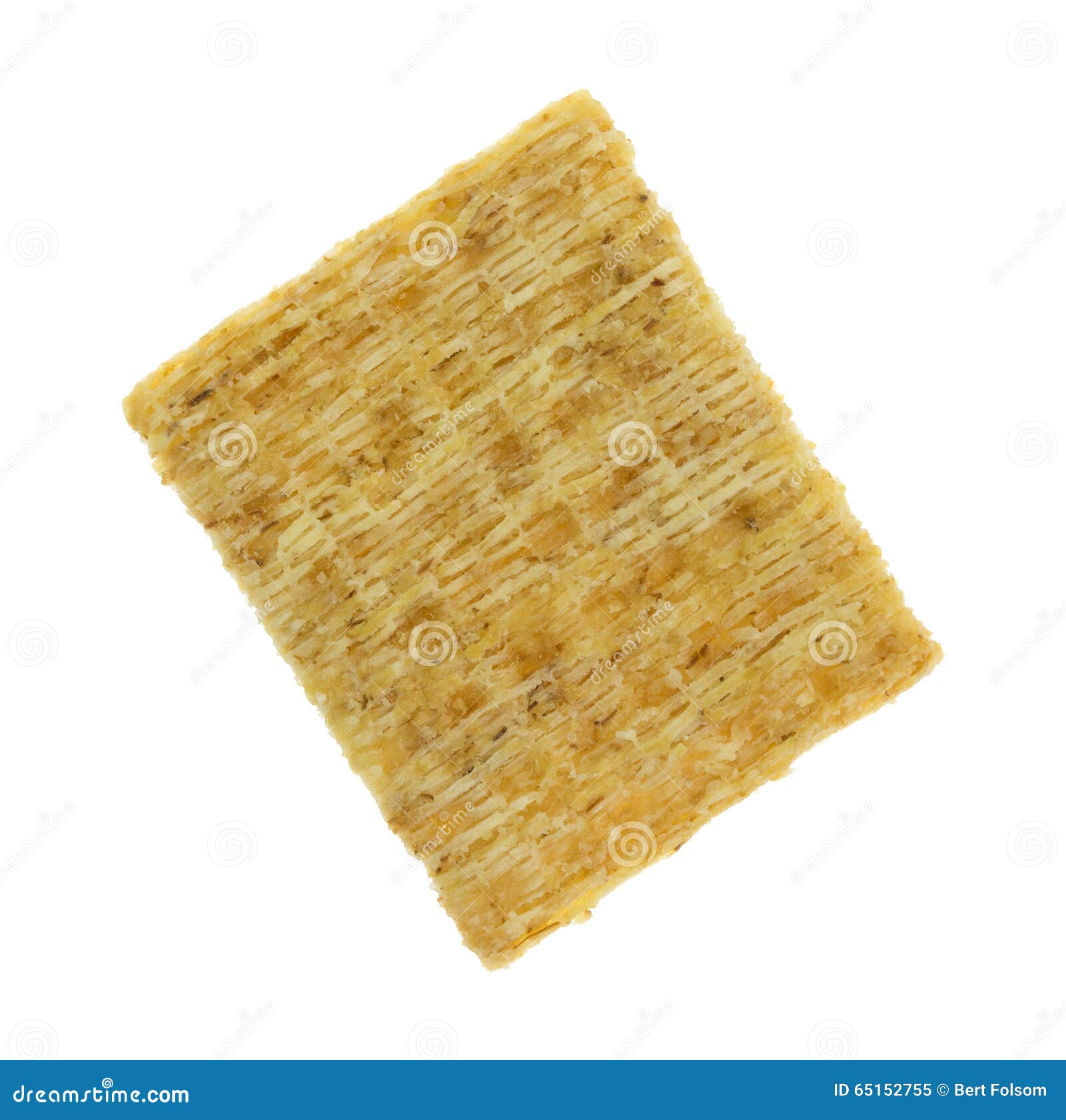 Whole Grain Cracker on a White Background Stock Image - Image of view ...