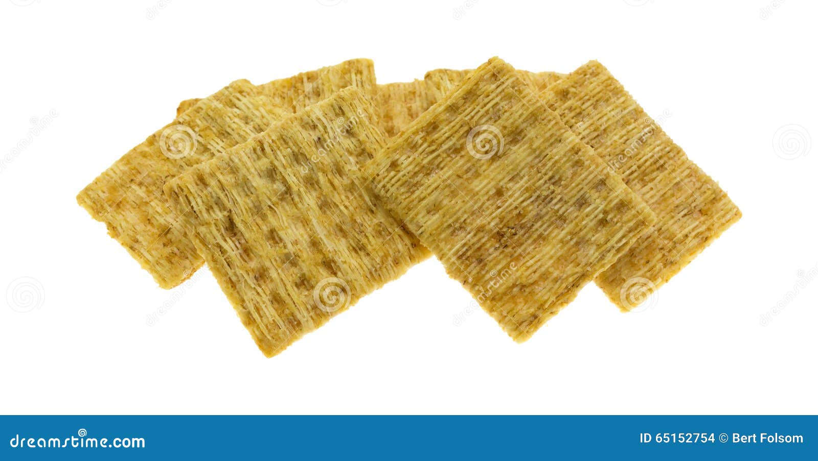 Whole Grain Crackers on a White Background Stock Photo - Image of ...