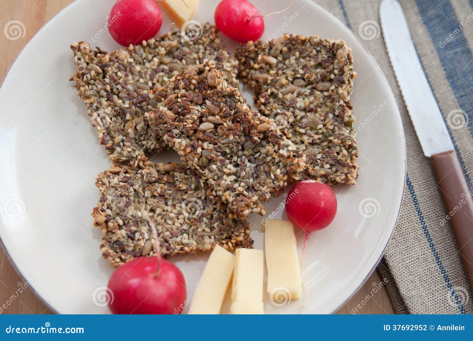 Whole Grain Crispbread stock photo. Image of cereal, diet - 37692952