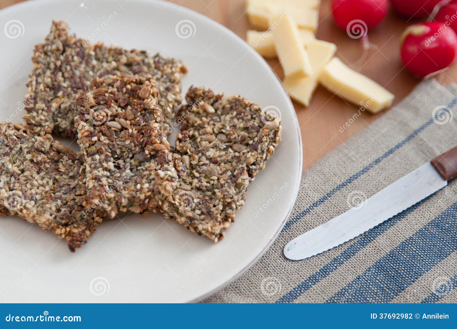 Whole Grain Crispbread stock photo. Image of portion - 37692982