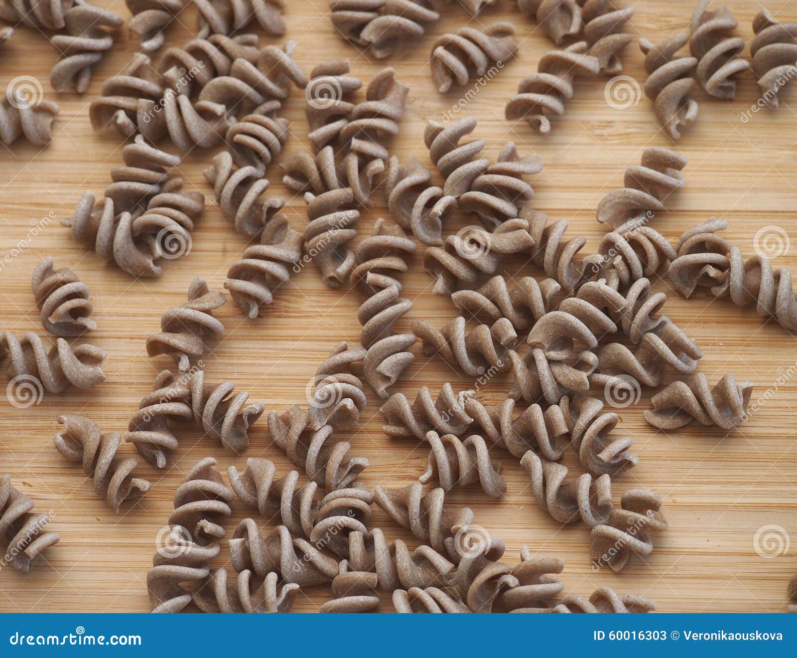 Whole Grain Eggless Rye Pasta (fusilli) Stock Image - Image of fusilli ...