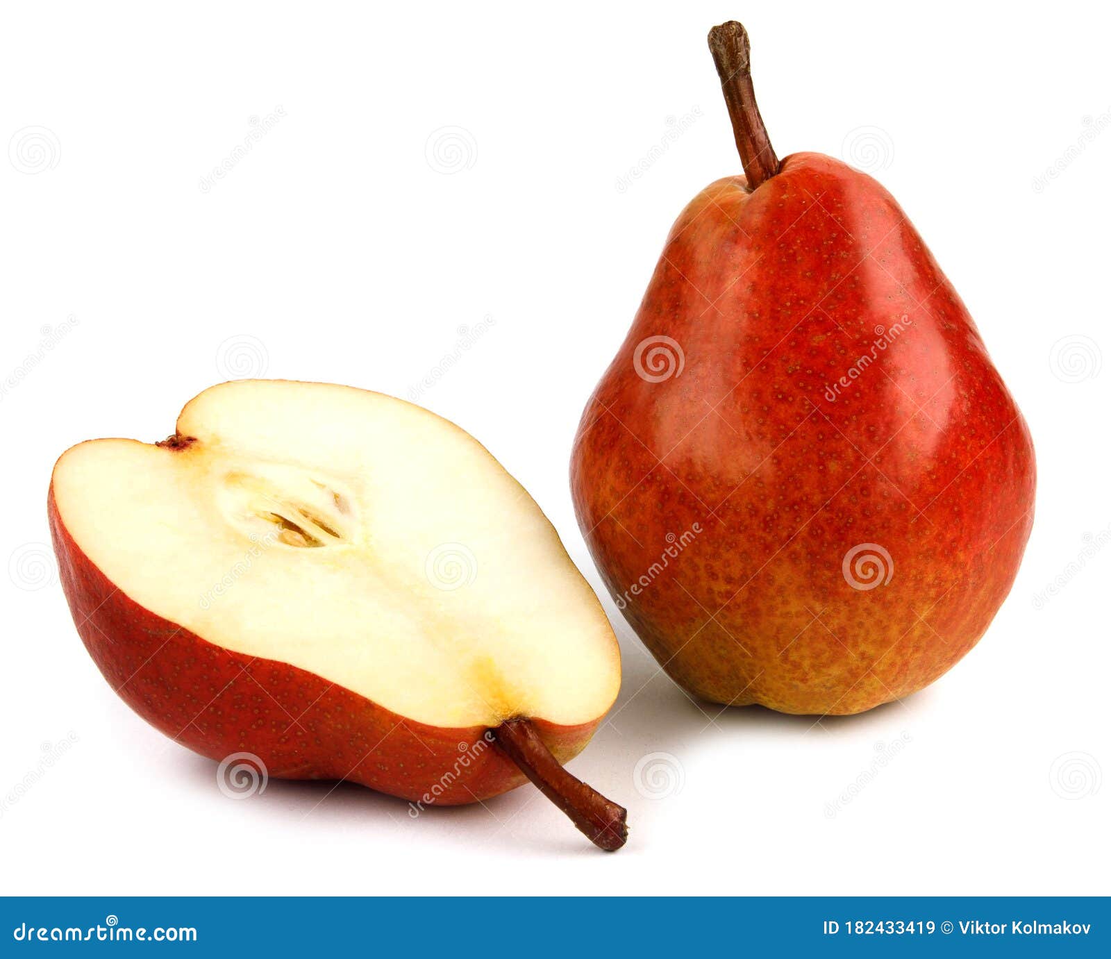 Whole-grain and half pear stock image. Image of group - 182433419