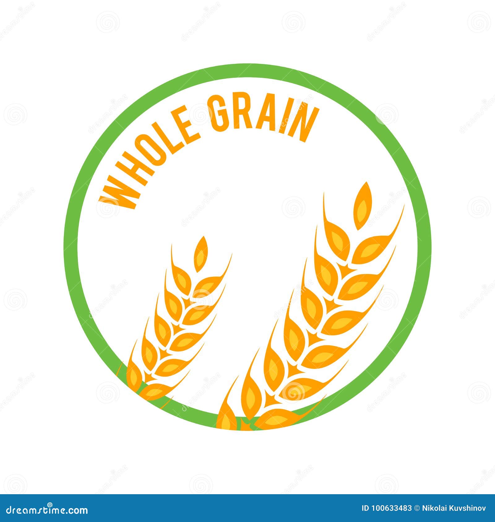 Whole grain logo template stock vector. Illustration of isolated ...