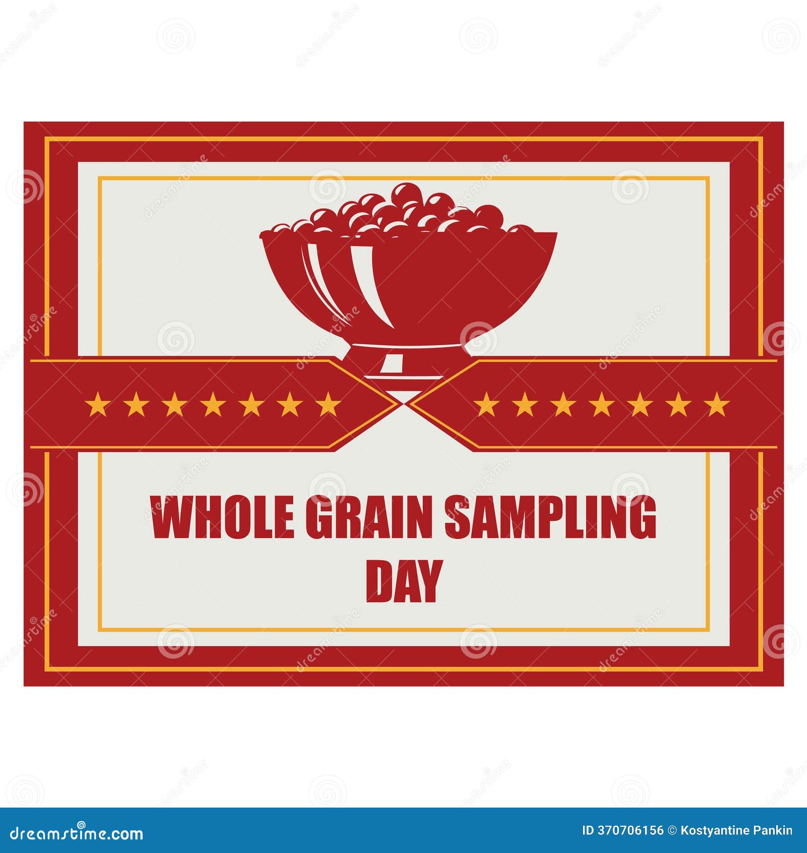 Whole Grain Sampling Day Sticker Vector Illustration | CartoonDealer ...