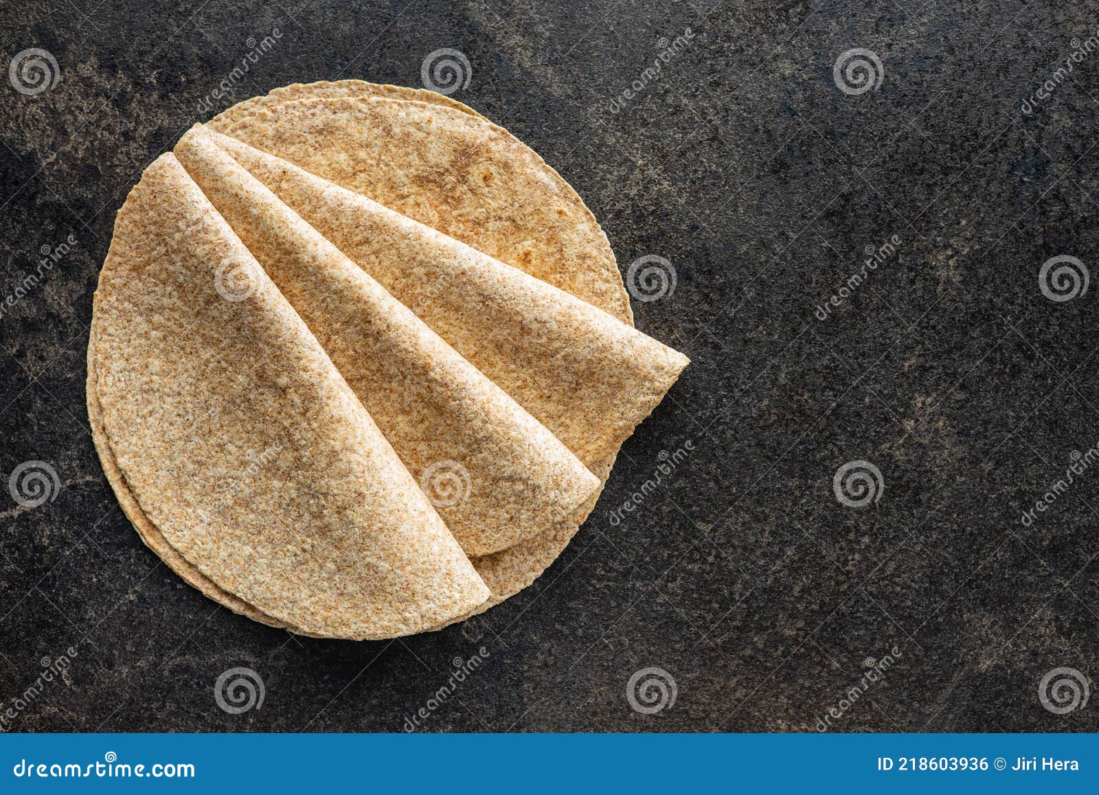 Whole grain tortilla wraps stock photo. Image of snack - 218603936
