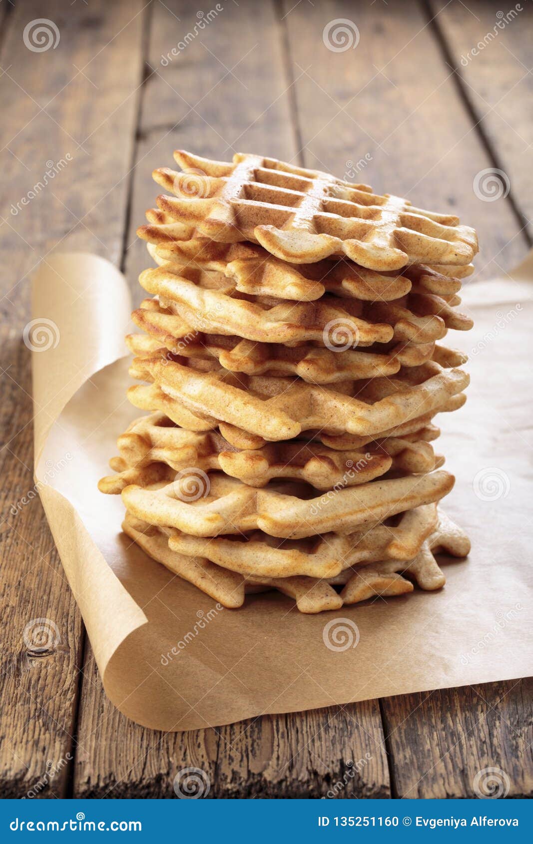 Whole grain waffles stock photo. Image of golden, brussels - 135251160