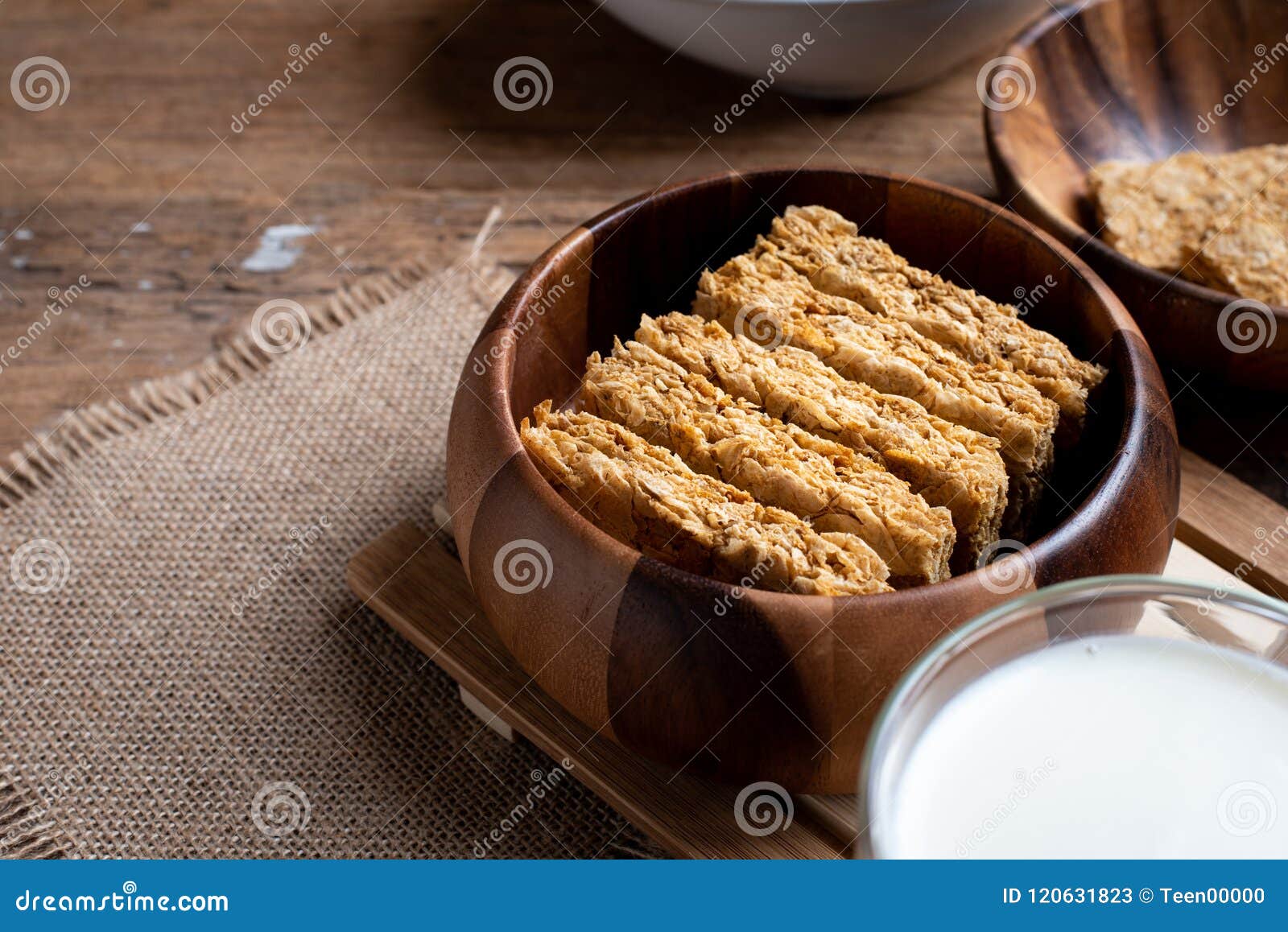 Whole Grain Wheat Biscuits Breakfast Cereal Stock Image - Image of ...