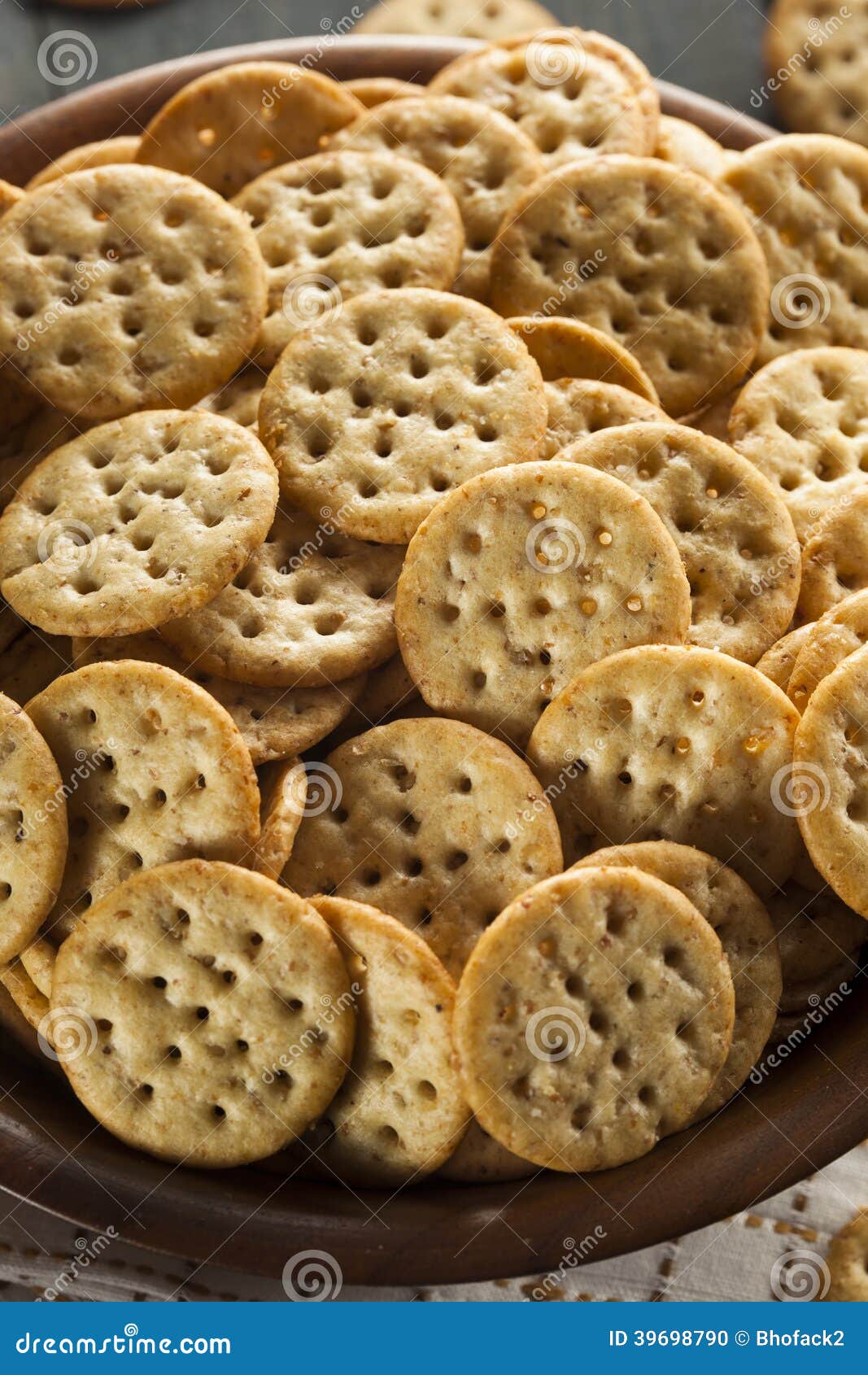 Whole Grain Wheat Round Crackers Stock Photo - Image of baked, crunchy ...