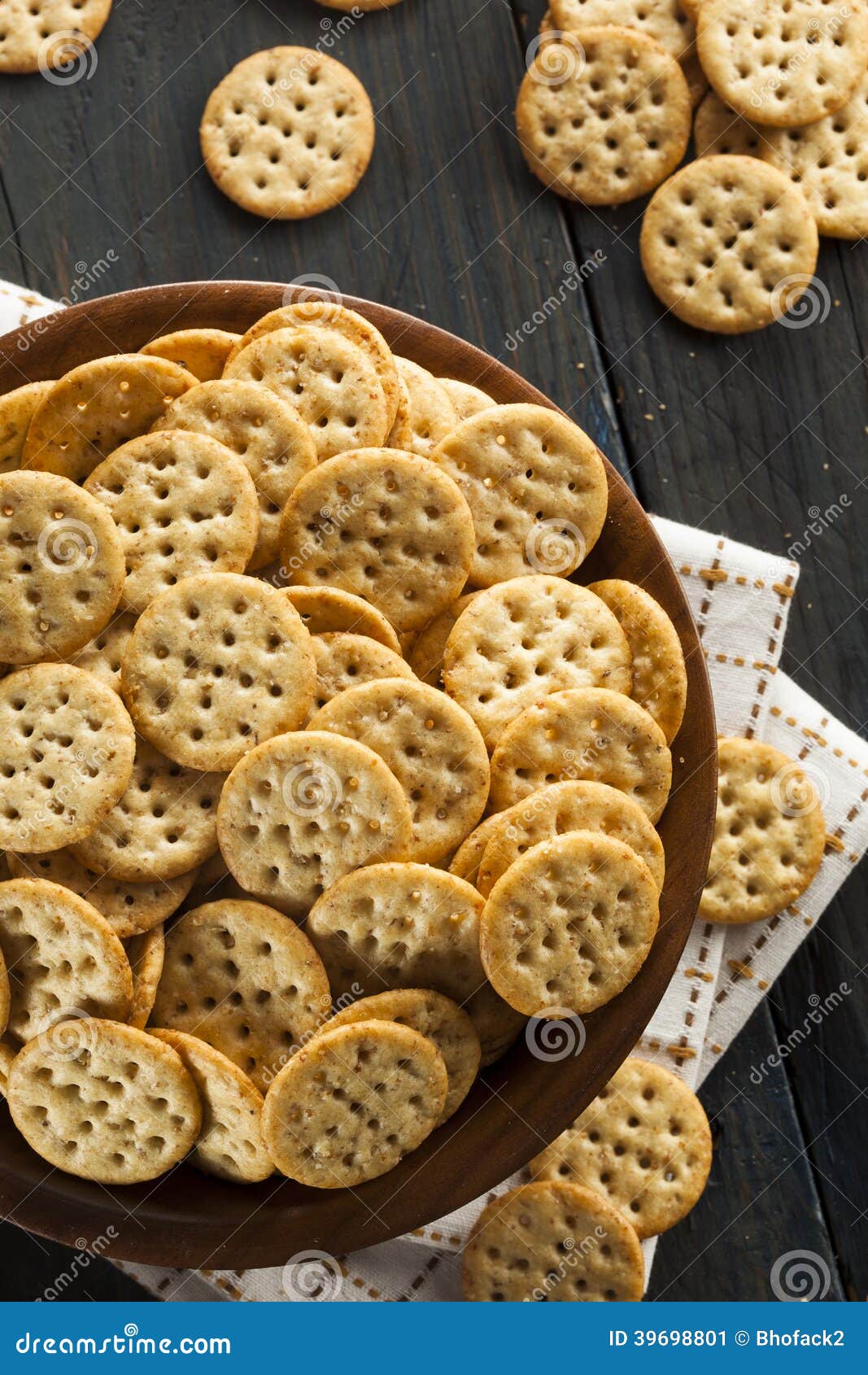 Whole Grain Wheat Round Crackers Stock Image - Image of brown, tasty ...