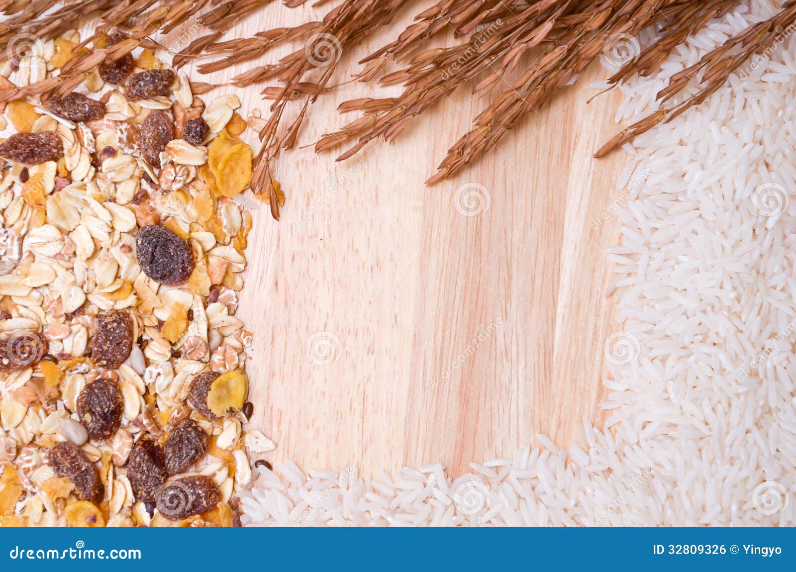 Whole Grains Arranged As a Picture Frame. Stock Photo - Image of dairy ...
