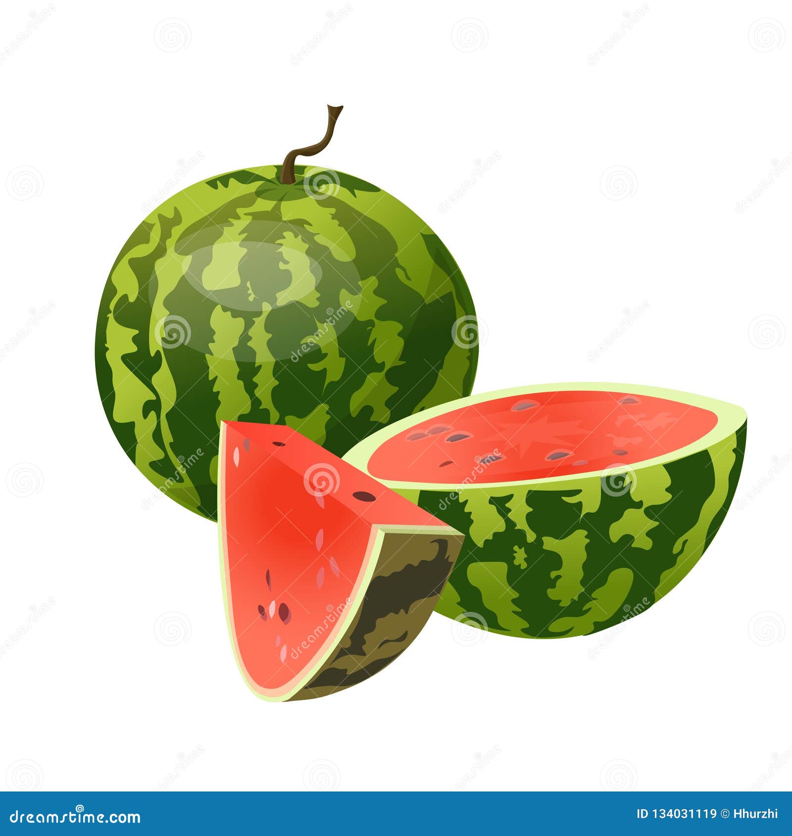 Slice Of Watermelon Pixel Art. 8 Bit Red Melon Vector Illustration ...