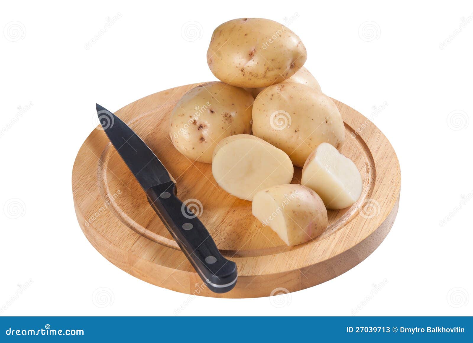 Whole, Half and Sliced Potatoes Stock Image - Image of background ...