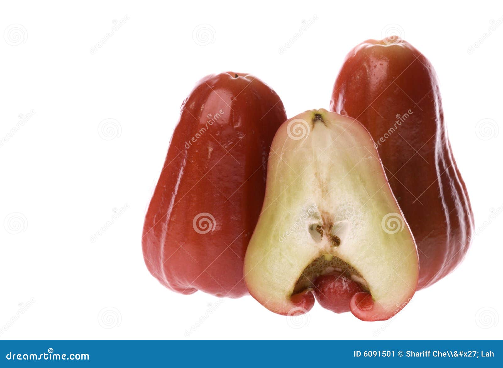 Whole and Halved Apple Guavas Stock Image - Image of guavas ...