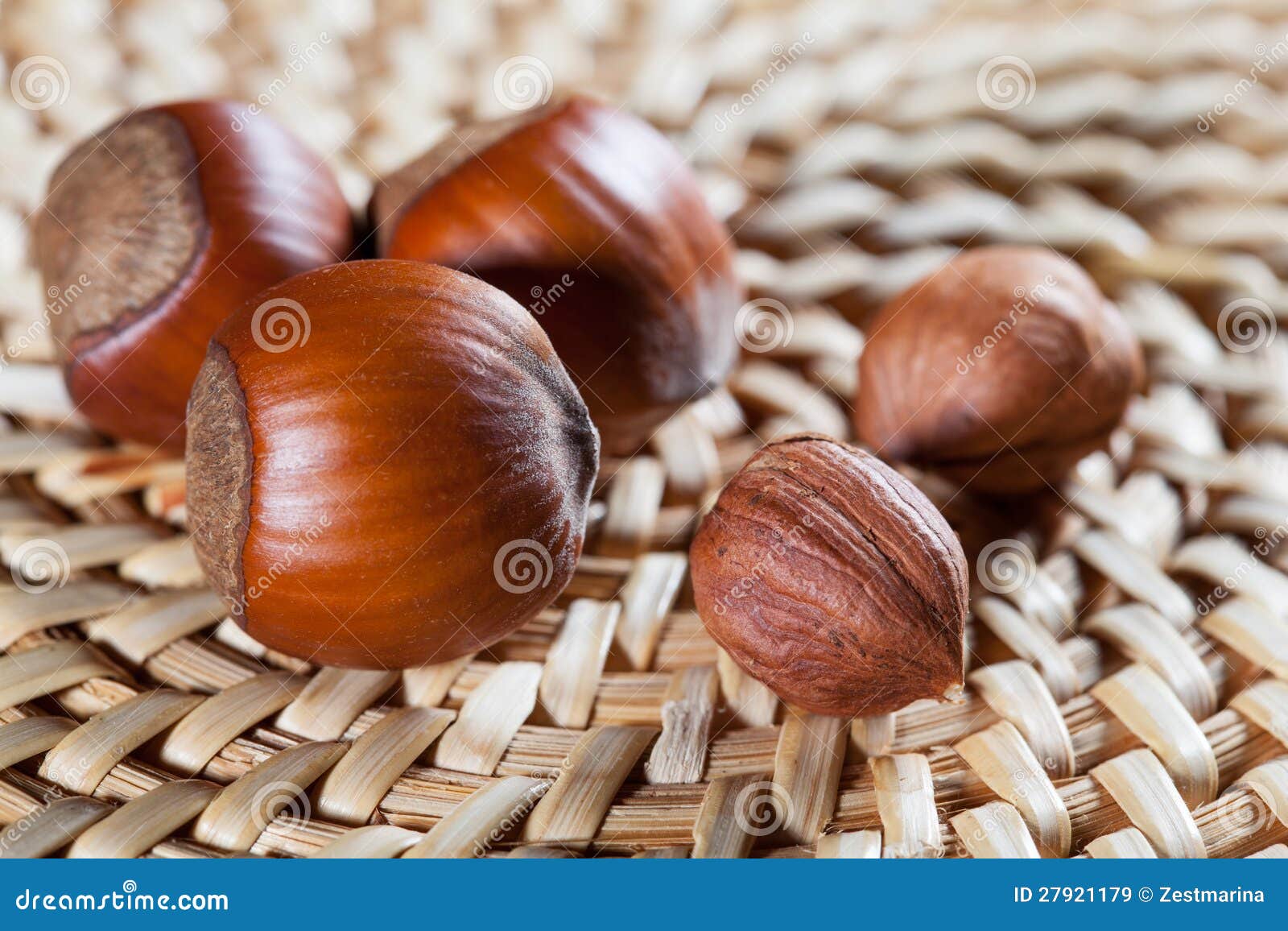 Whole Hazelnuts and Hazelnut Kernels Stock Image - Image of healthy ...