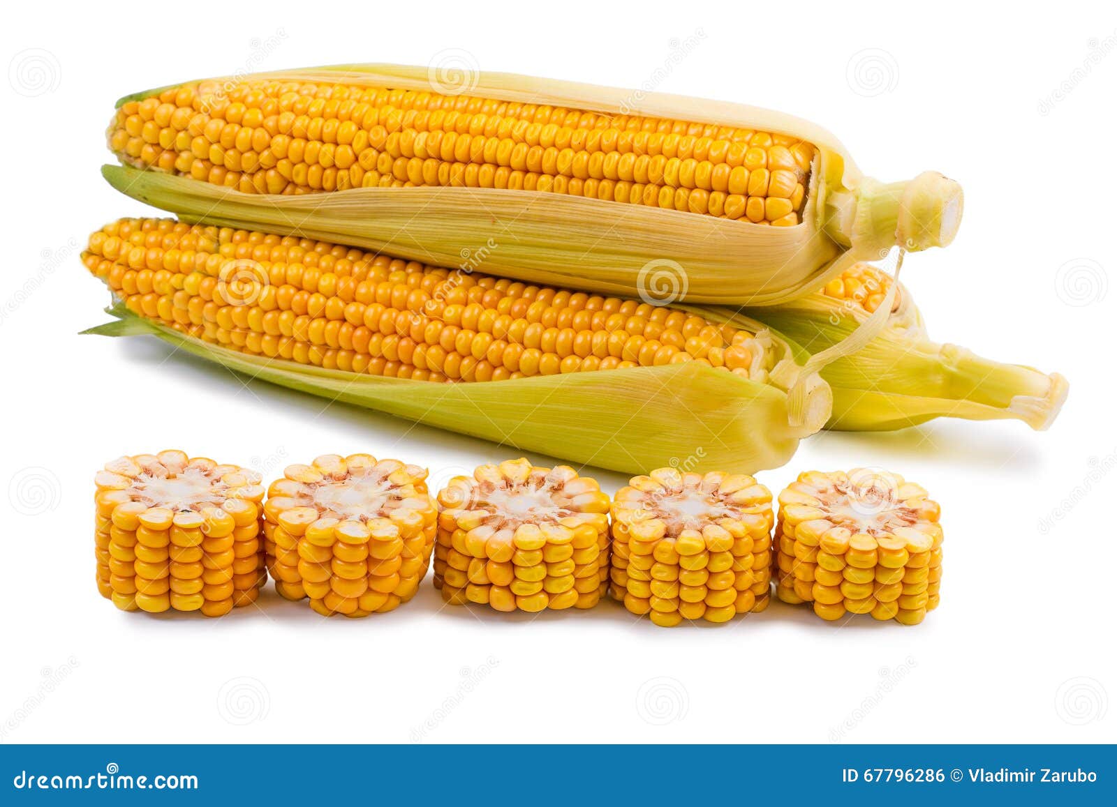 The Whole Heads of Cabbage of Corn and Segment on Stock Photo - Image ...