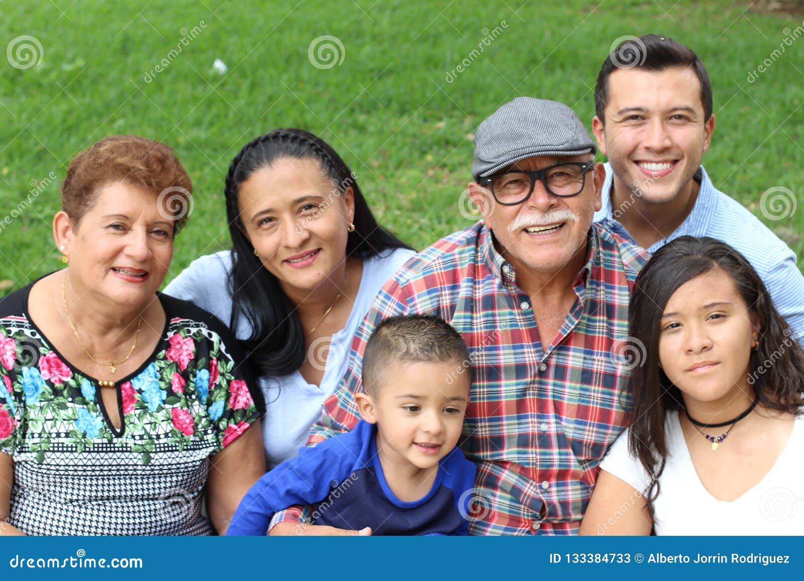 Whole Hispanic Real Looking Family Stock Image - Image of father ...