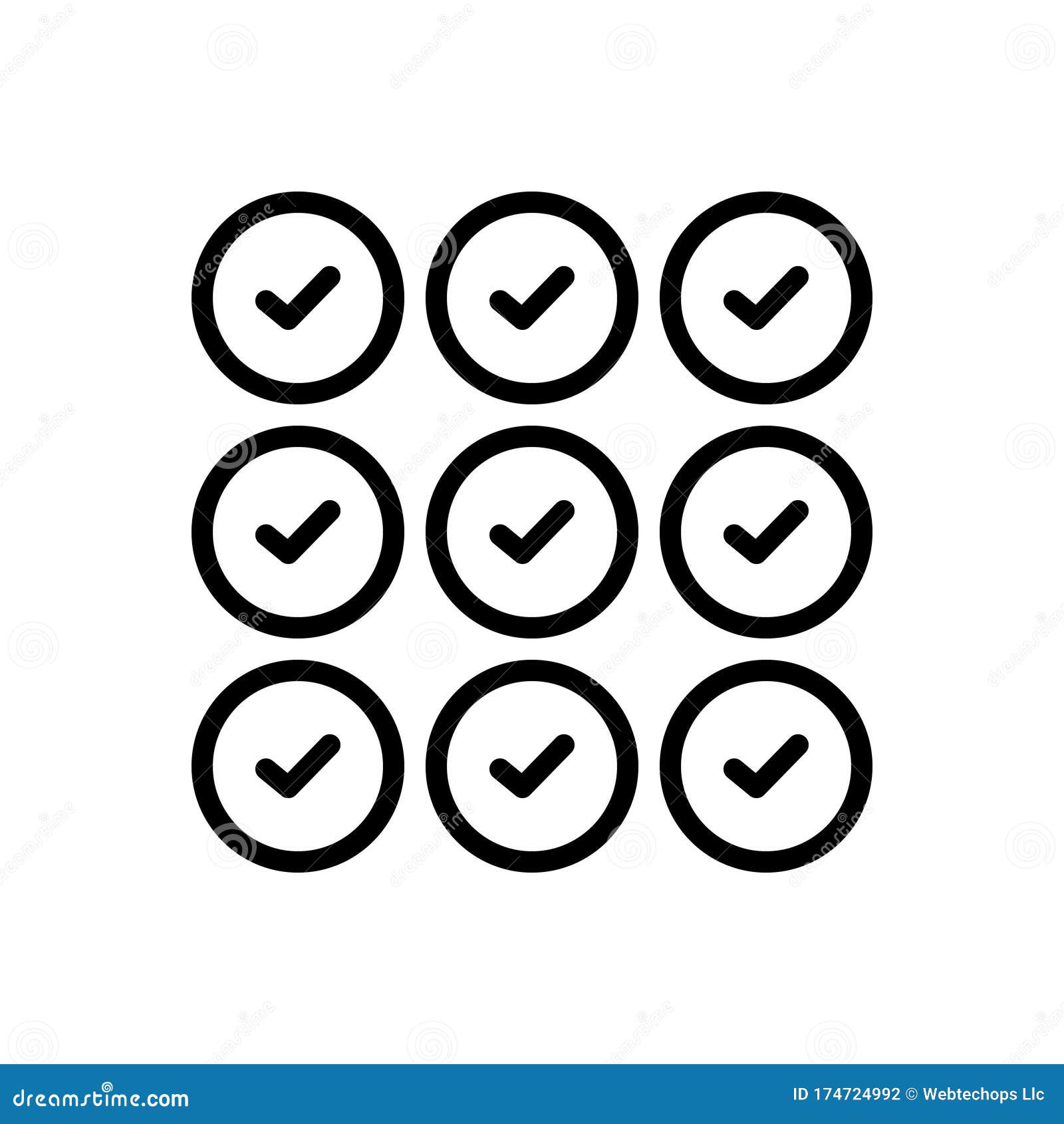 Black Line Icon for Whole, Full and Entire Stock Vector - Illustration ...