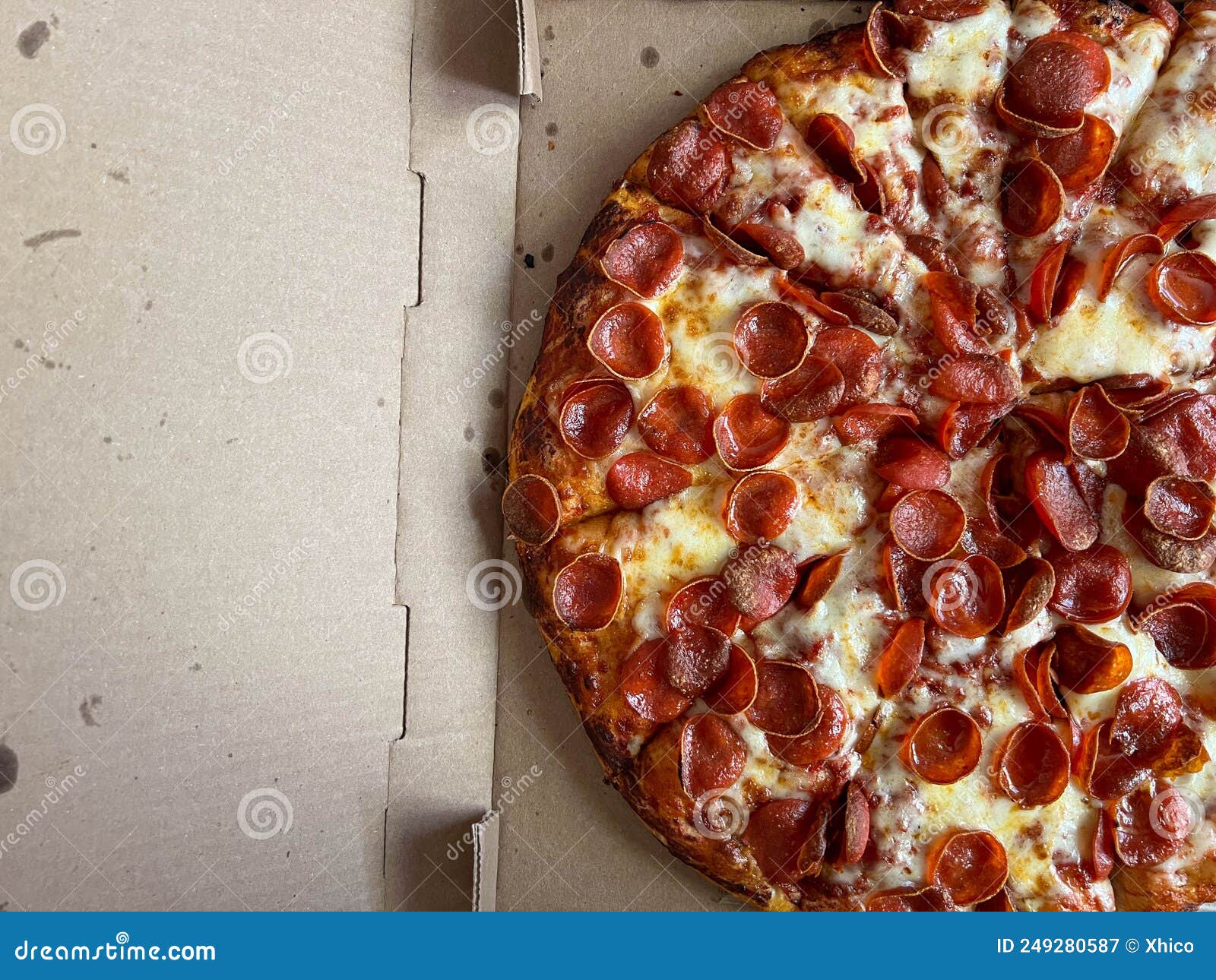 A Whole Large Pepperoni Pizza with Mini Pepperonis Stock Image - Image ...