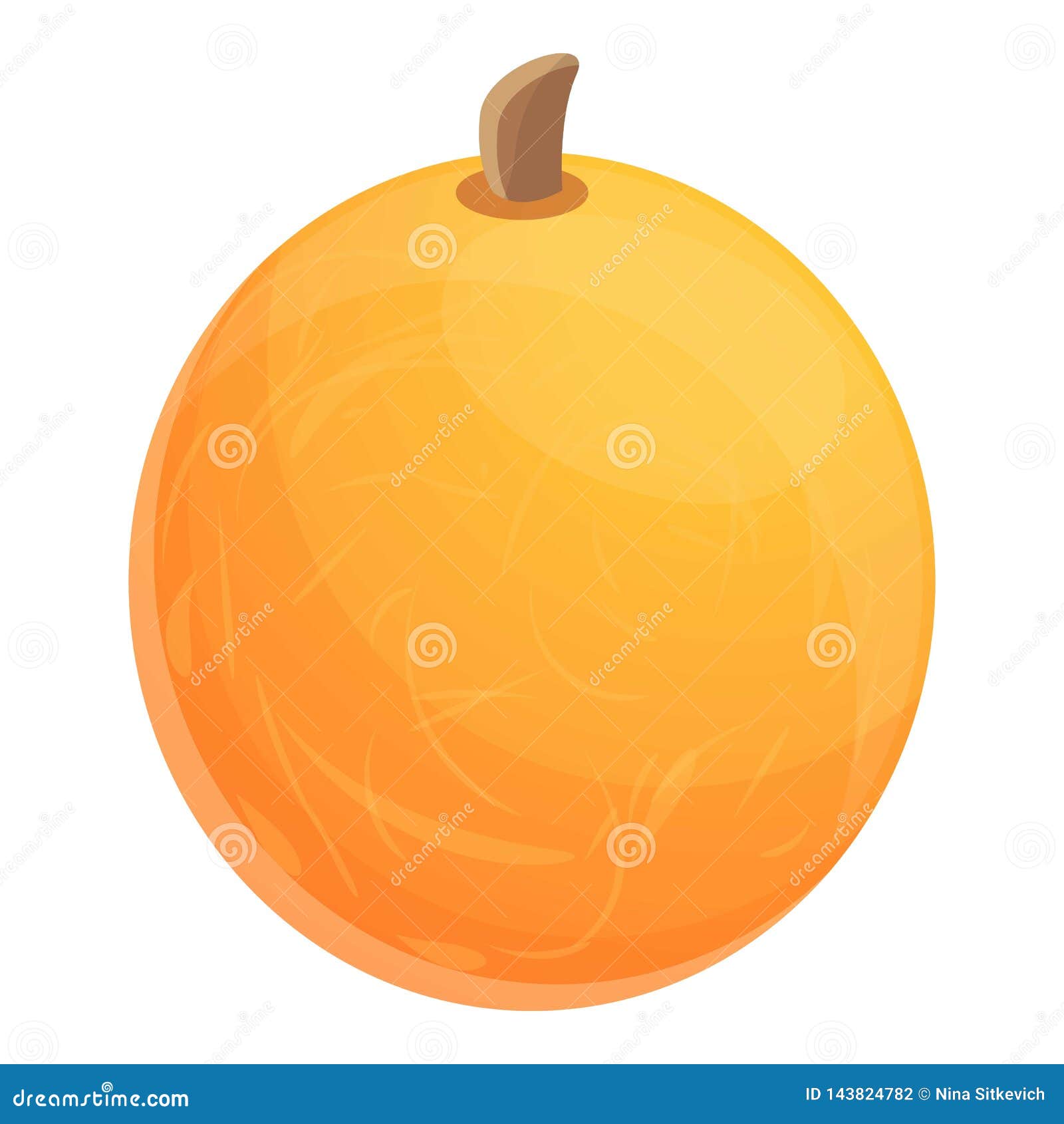Whole Melon Icon, Cartoon Style Stock Vector - Illustration of piece ...