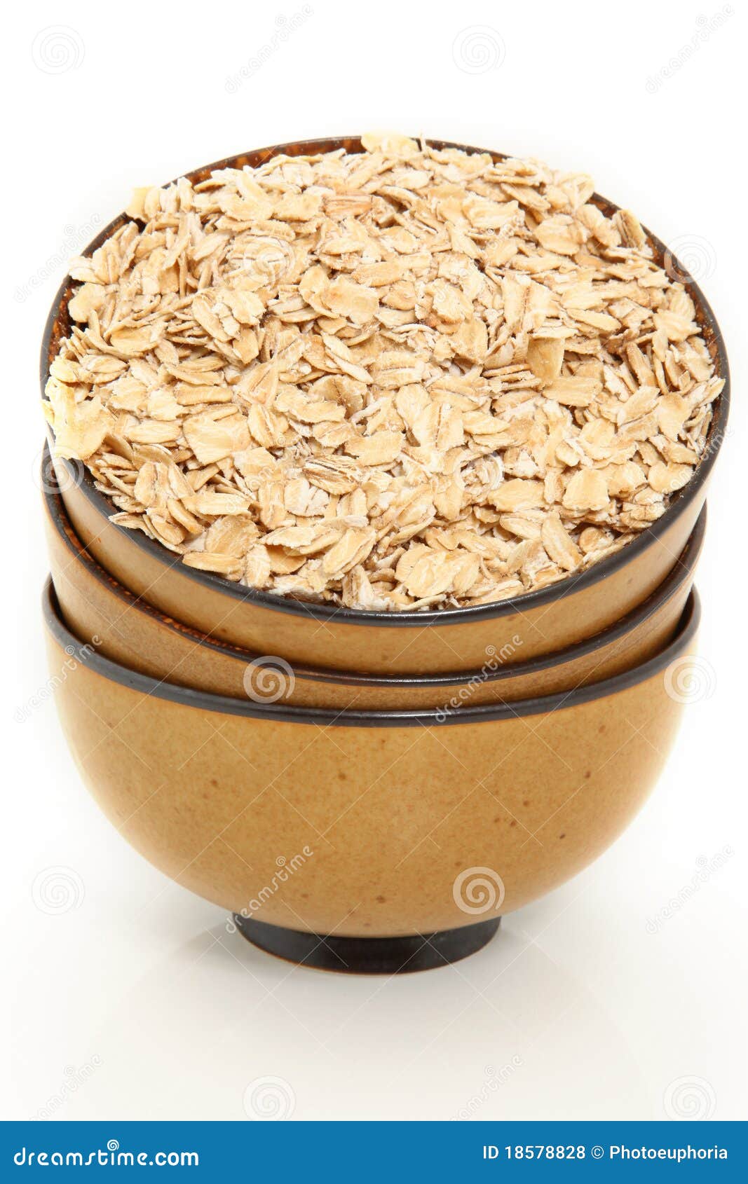 Whole Oats in Bowl stock photo. Image of flour, staple - 18578828