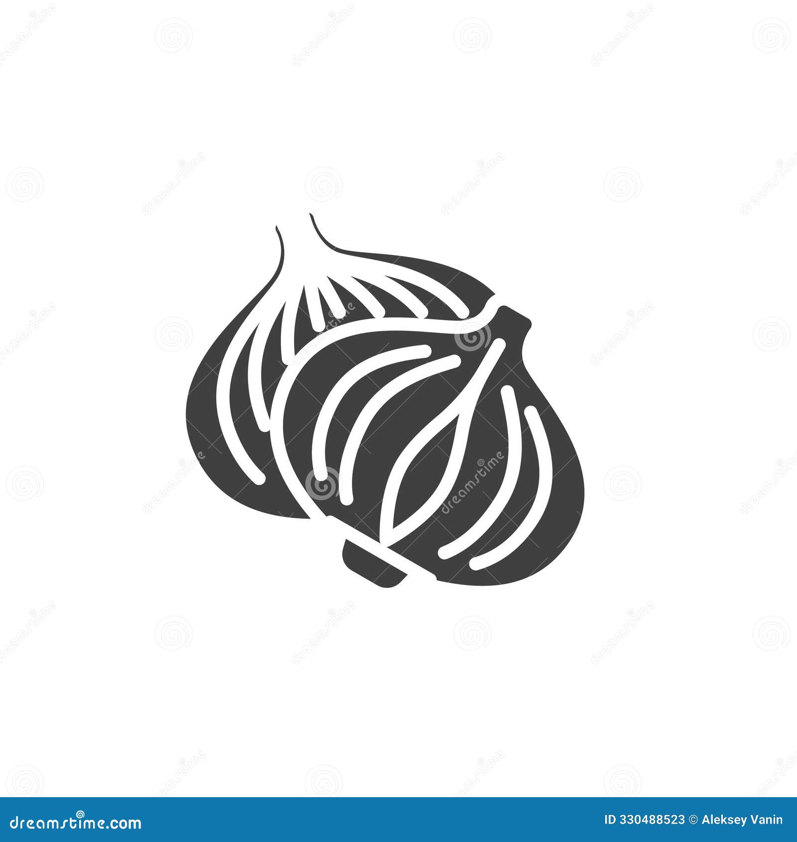Whole Onion and a Half Vector Icon Stock Illustration - Illustration of ...