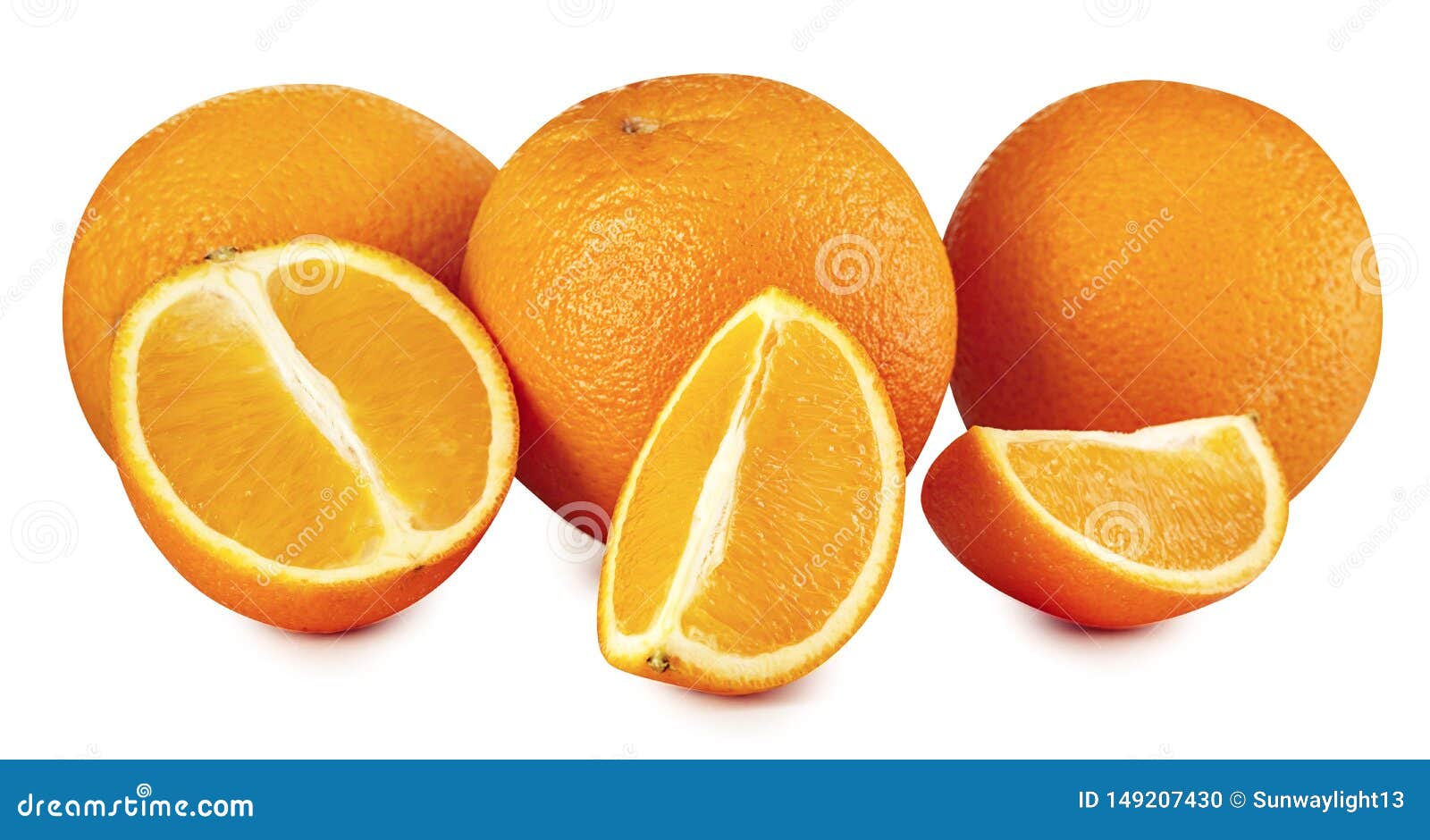 Whole Orange Fruit. Isolated on White Background Stock Photo - Image of ...