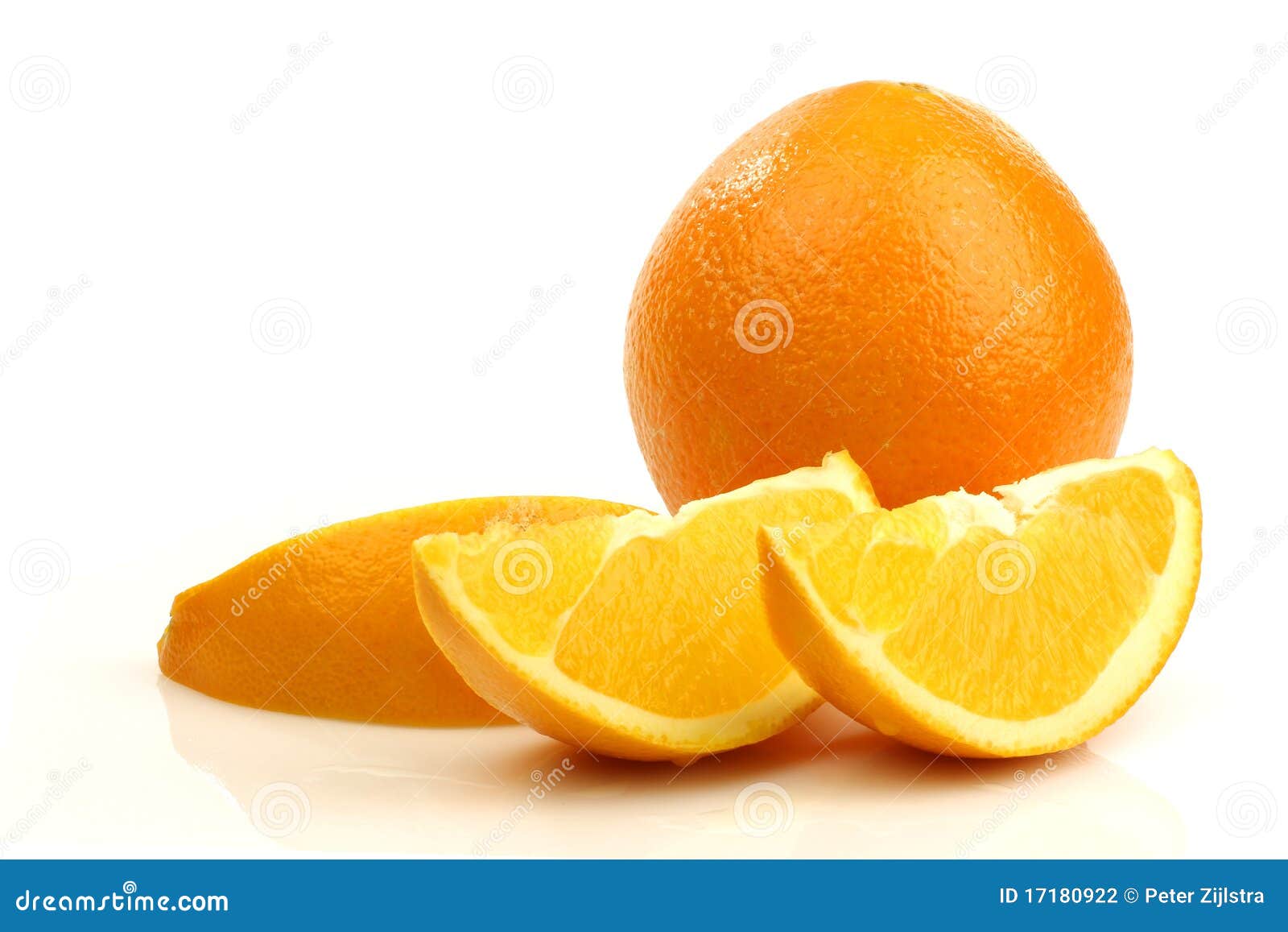 A Whole Orange and Some Pieces Stock Photo - Image of freshness ...