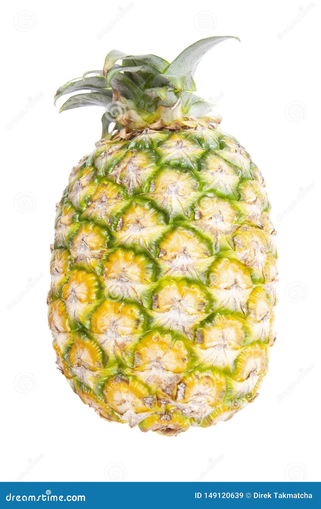 Whole Pineapple Fruit Isolated Stock Image - Image of tropical, plant ...