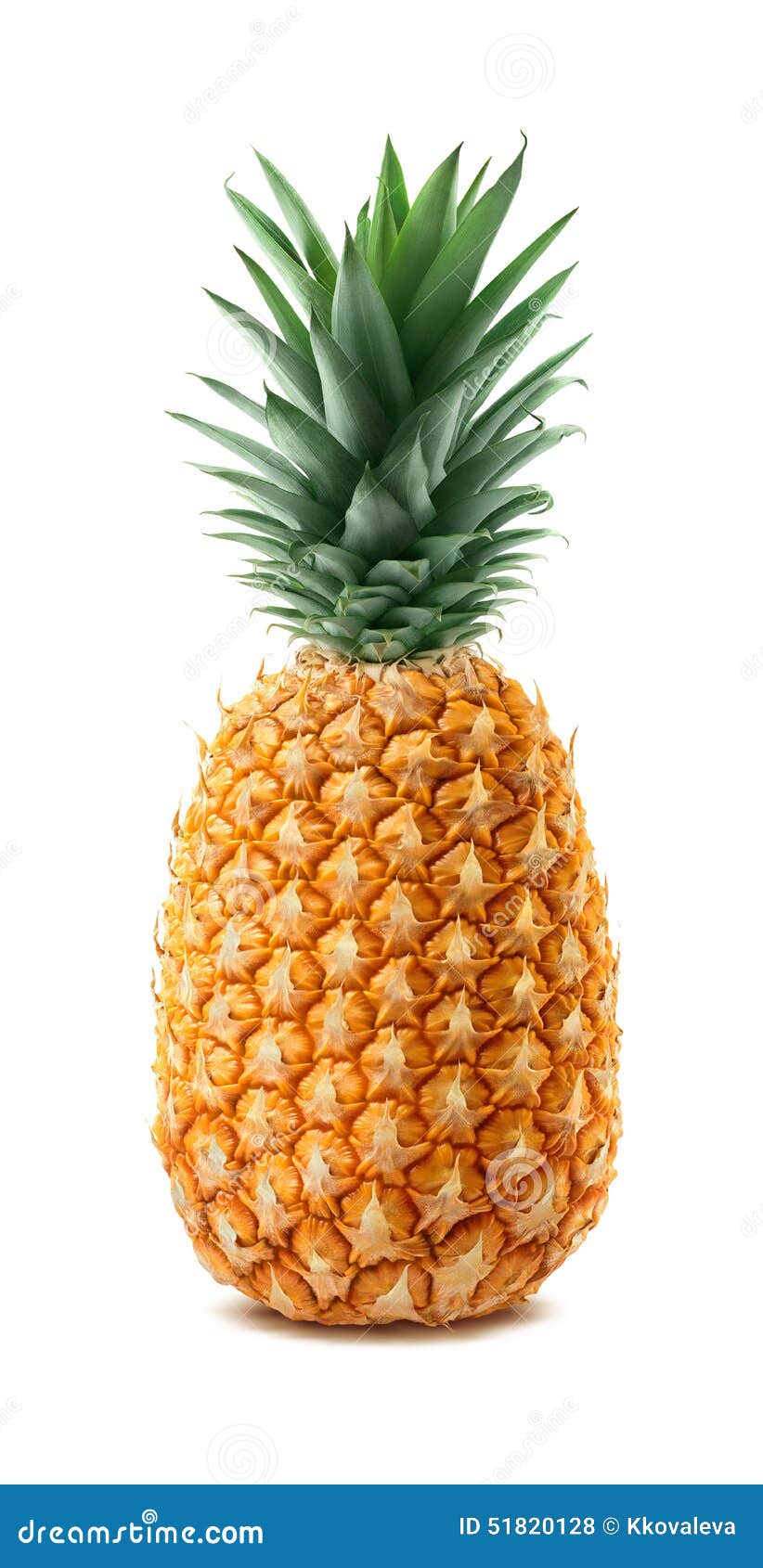 Pineapple Set Isolated On White Background. Whole Fruit, Round And ...