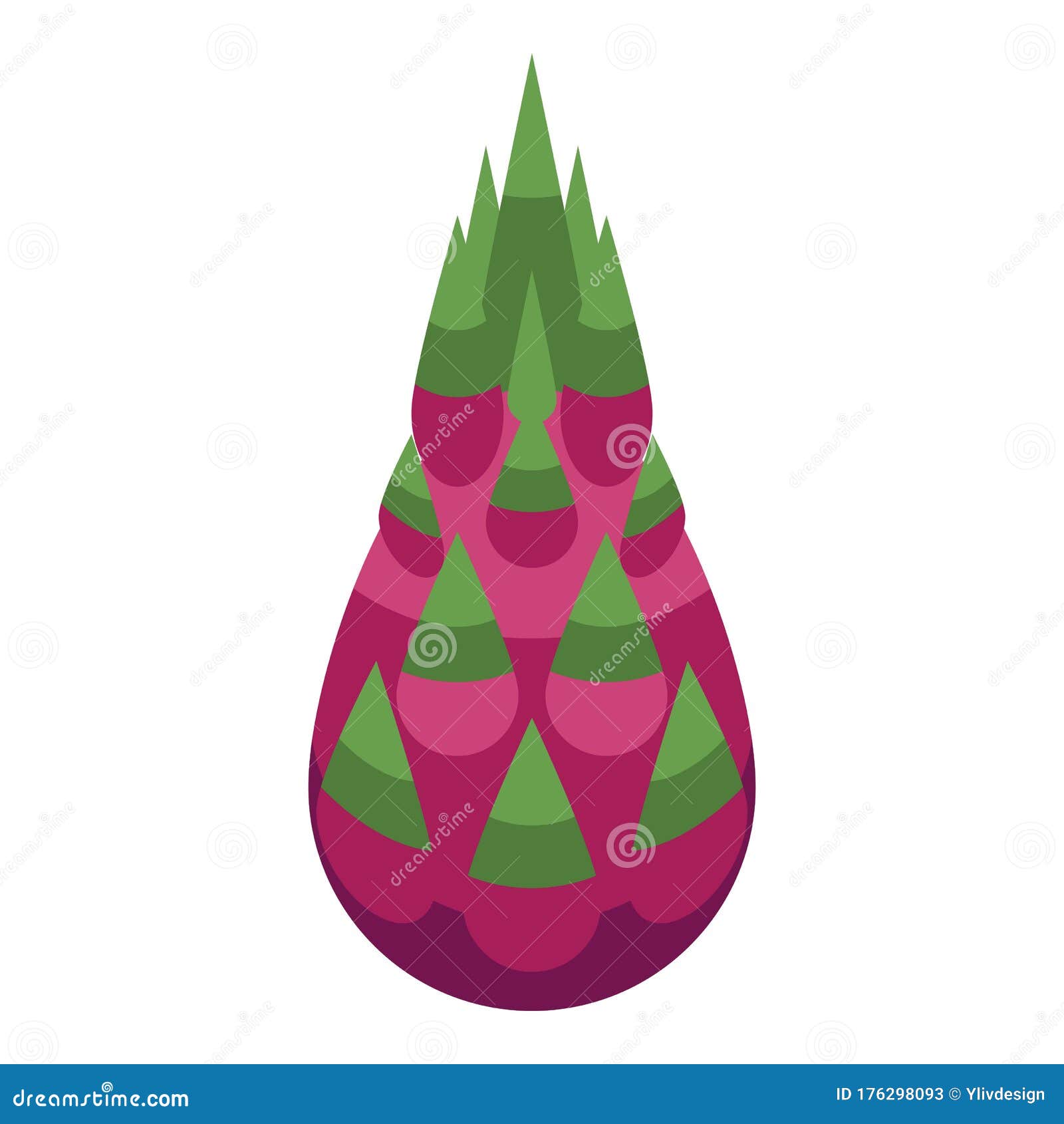 Whole Pitaya Icon, Isometric Style Stock Vector - Illustration of ...