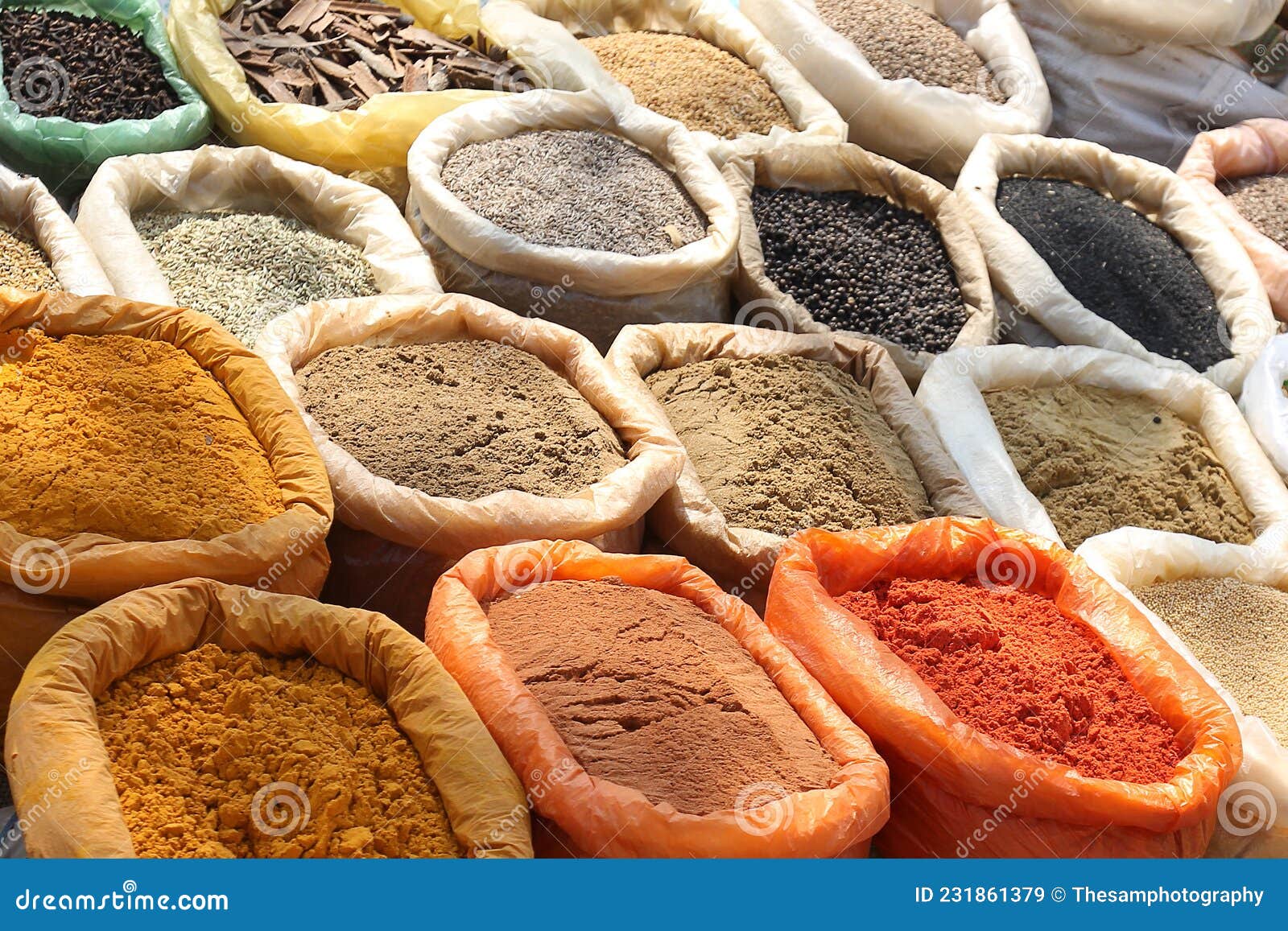 Spices - Whole and Powdered Stock Image - Image of cuisine, cooking ...